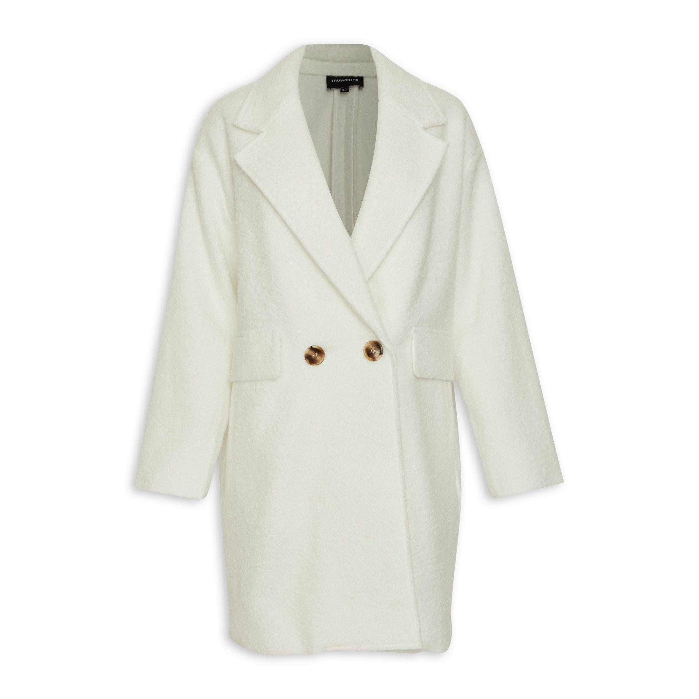 Ivory Textured Coat (3143672) | Truworths
