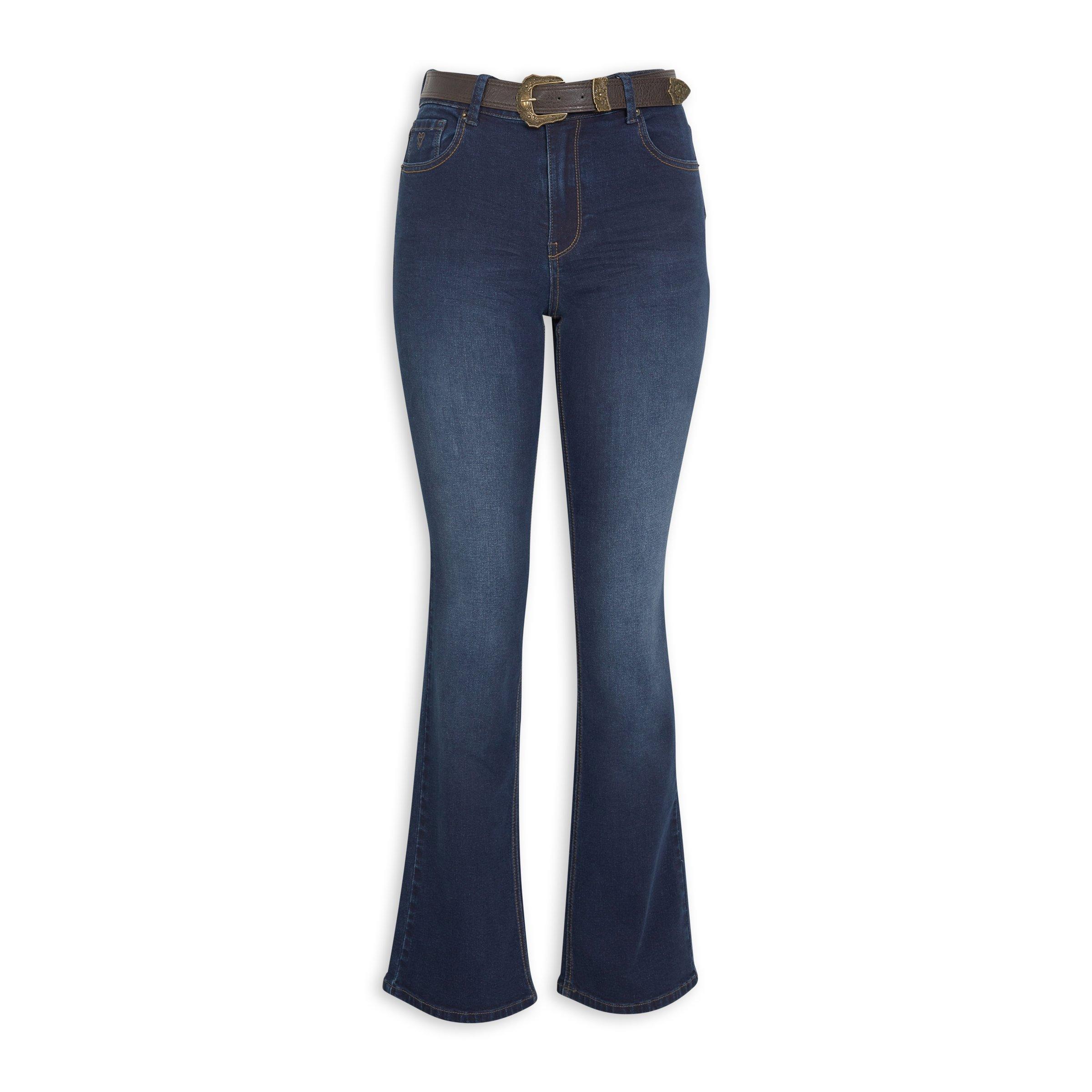 Blue Belted Bootleg Jeans (3143673) | Ginger Mary