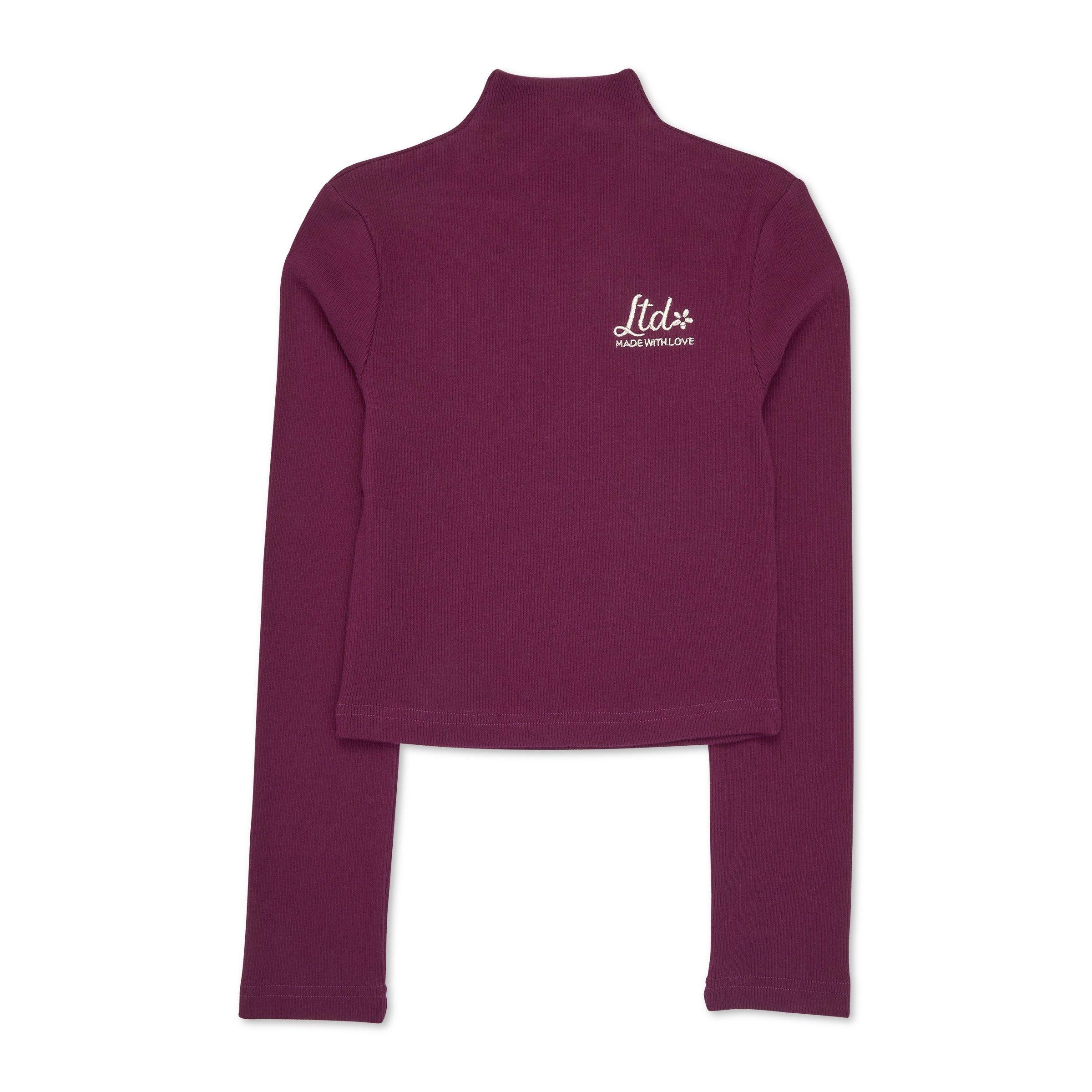 Kid Girls Plum Turtle Neck Top (3143872) | LTD Kids