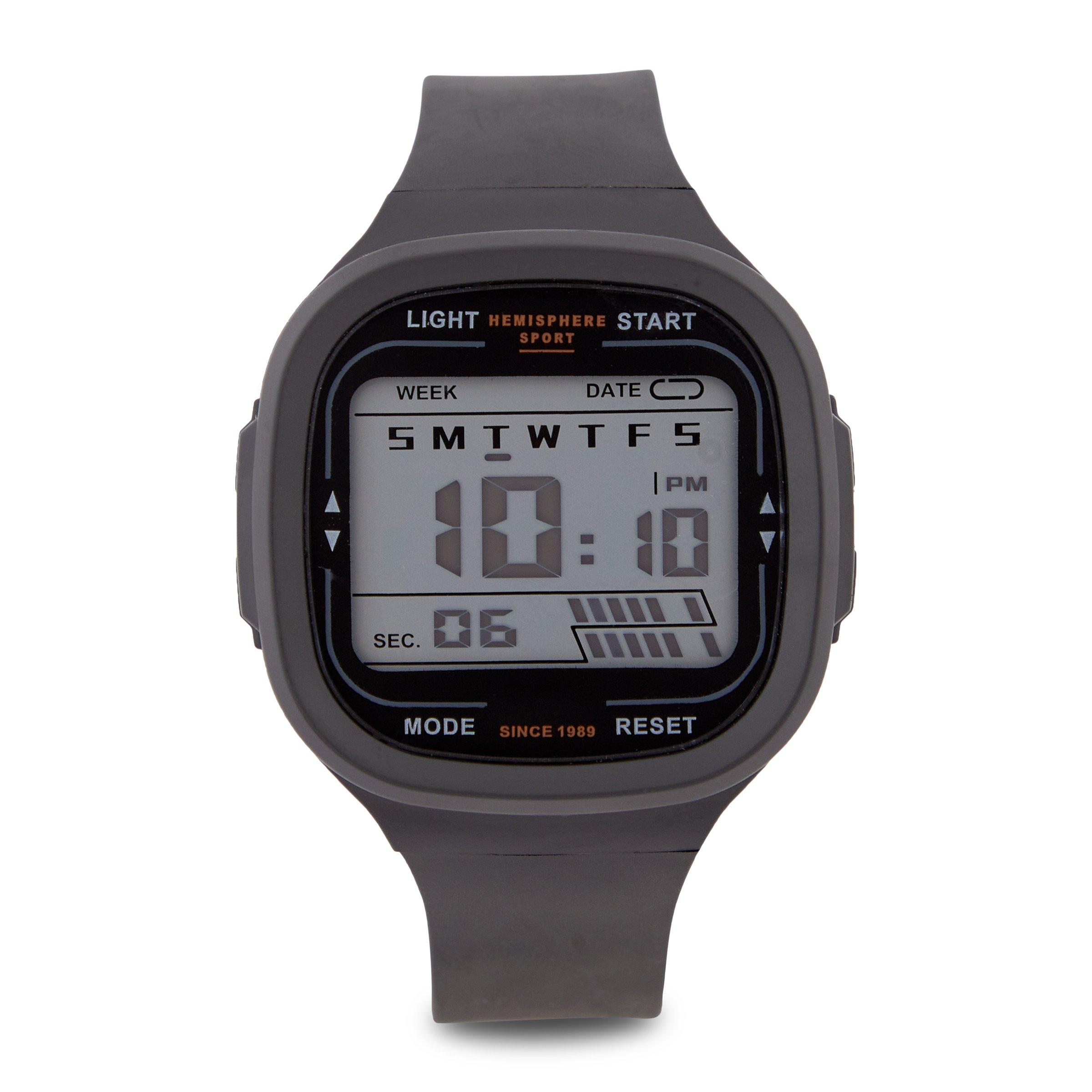 Rectangular Black Digital Watch (3144193) | Hemisphere Sport