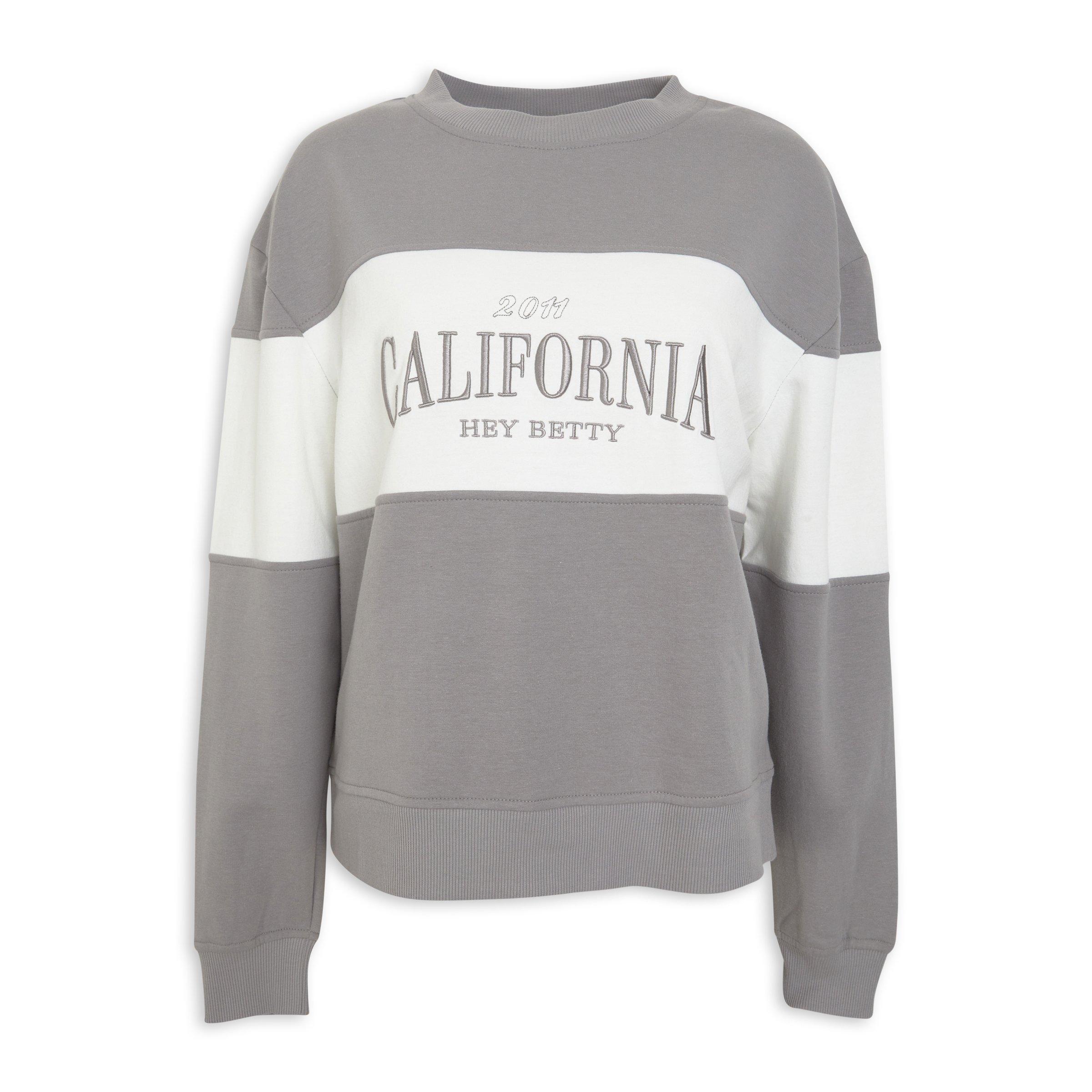 Grey & White Sweat Top (3144548) | Hey Betty