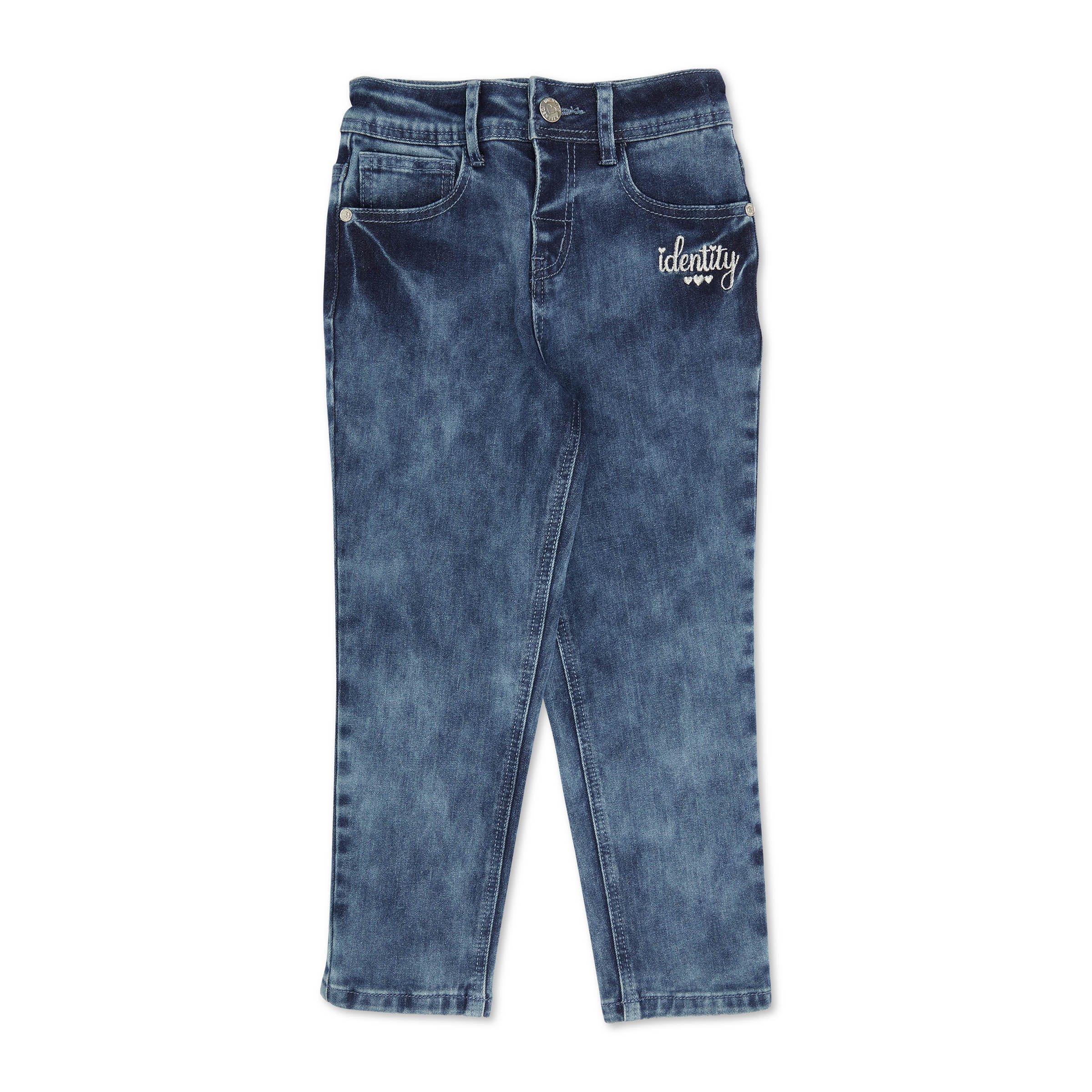 Kid Girl indigo Tapered Jeans (3145092) | Identity