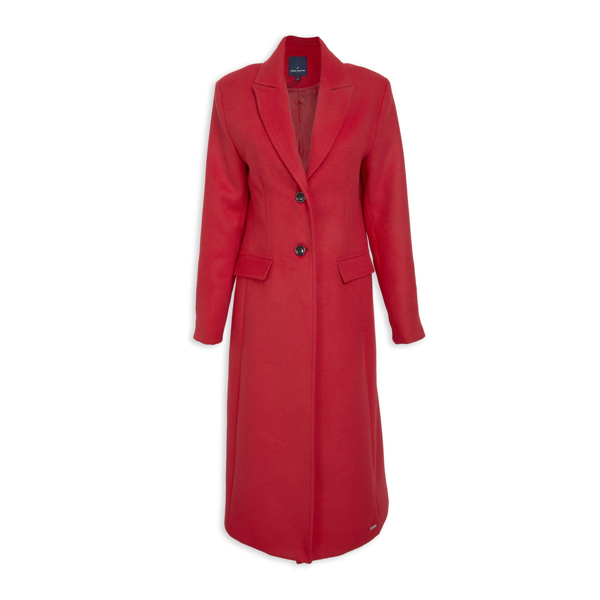 Red Melton Coat (3145323) | Daniel Hechter