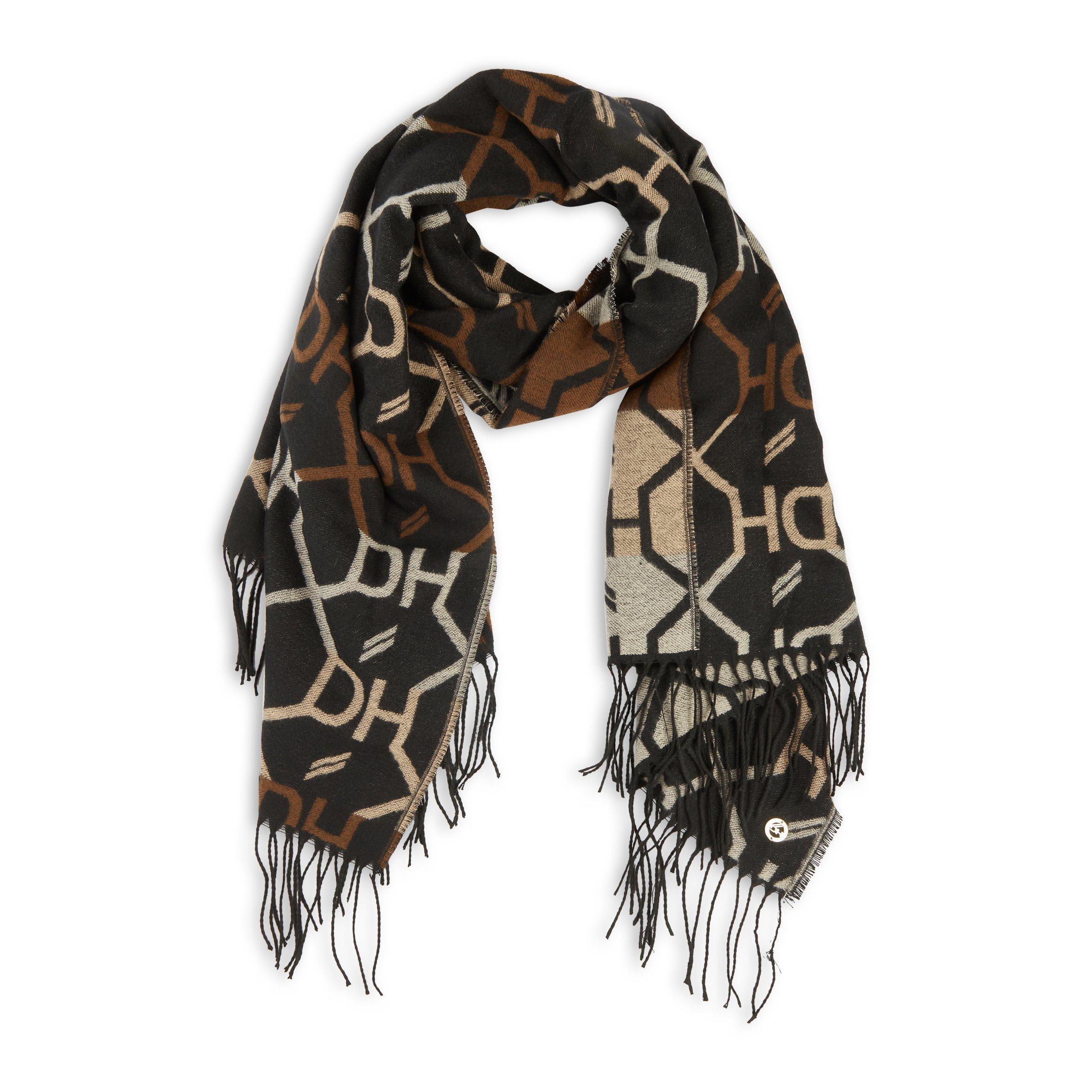 Black Branded Oblong Scarf (3145335) | Daniel Hechter