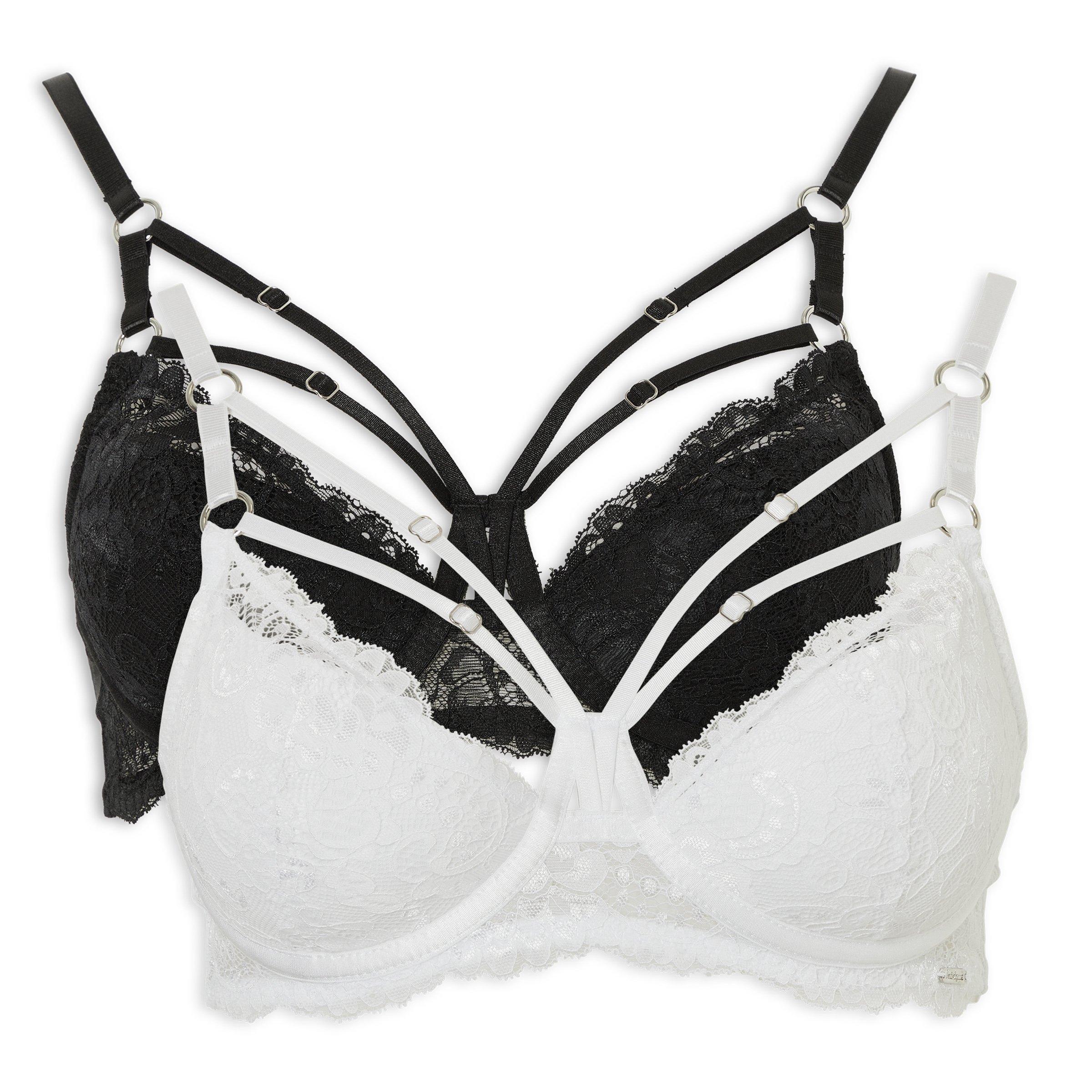 Black and White 2-pack Lace Bras (3145415) | Intrigue