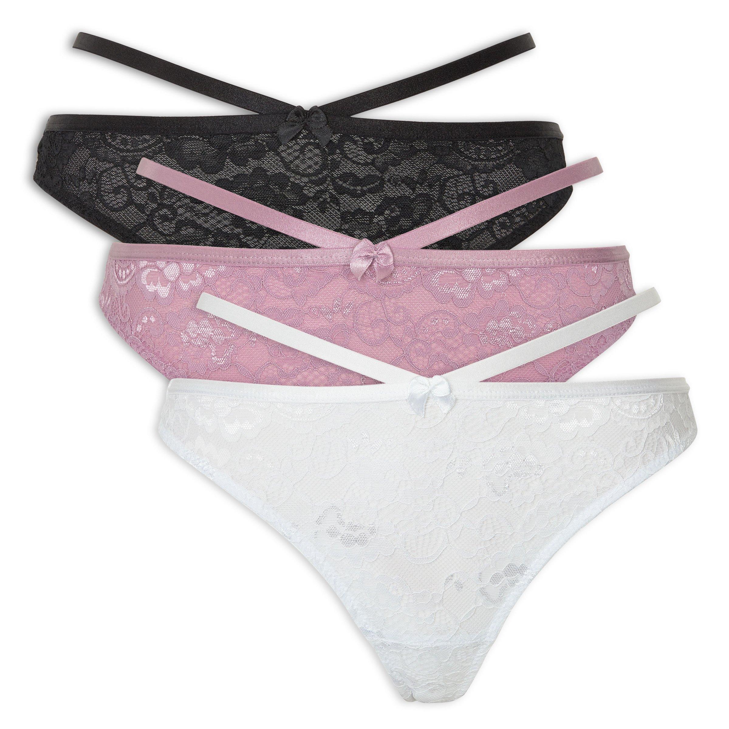 Lace Thong 3-pack Panties (3145416) | Intrigue