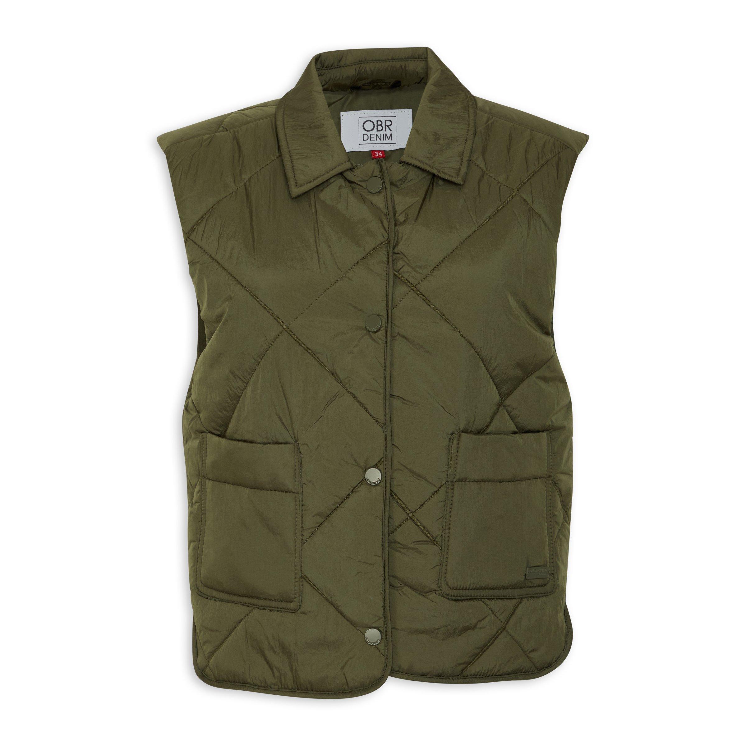 Olive Green Sleeveless Jacket (3145563) | OUTBACK RED