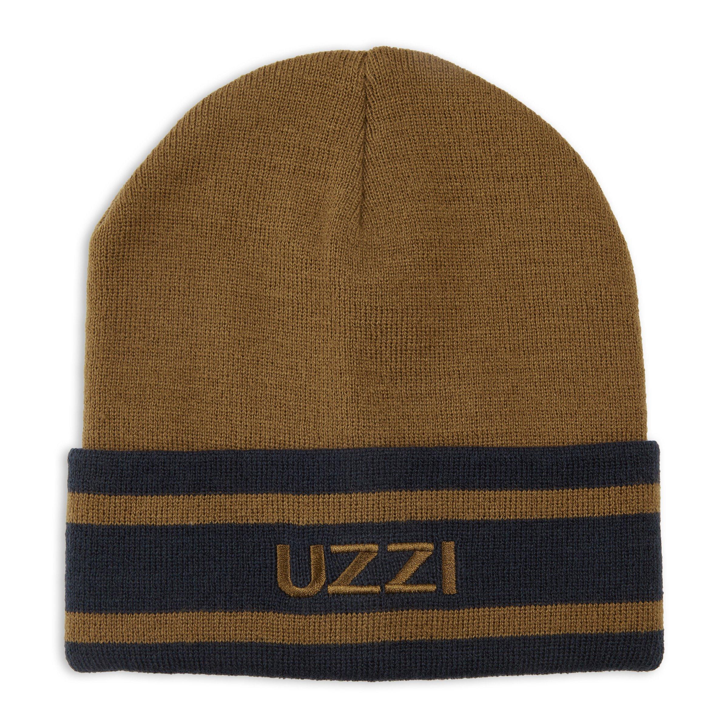 Tan Striped Beanie (3145839) | UZZI