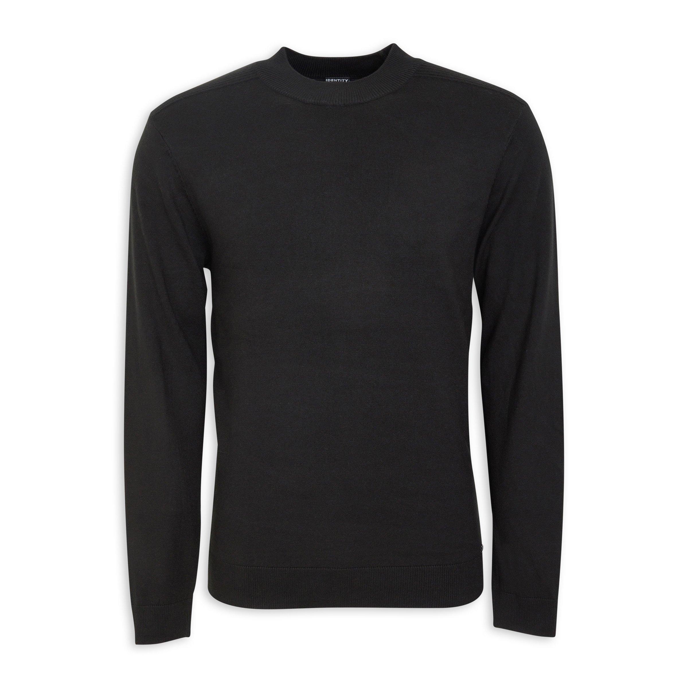 Black High Neck Jersey (3145935) | Identity