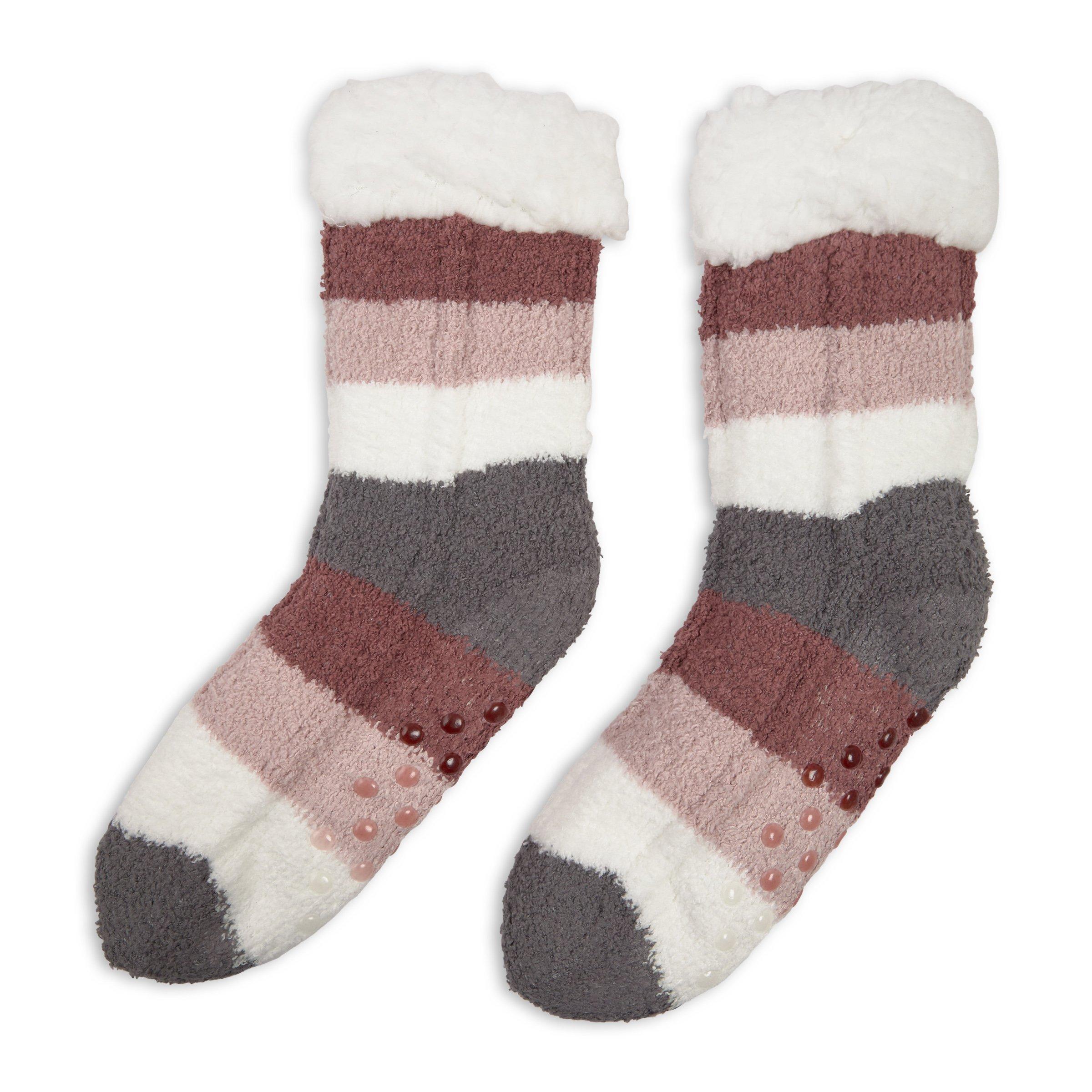 Pink Striped Bed Socks (3145968) | Skiny