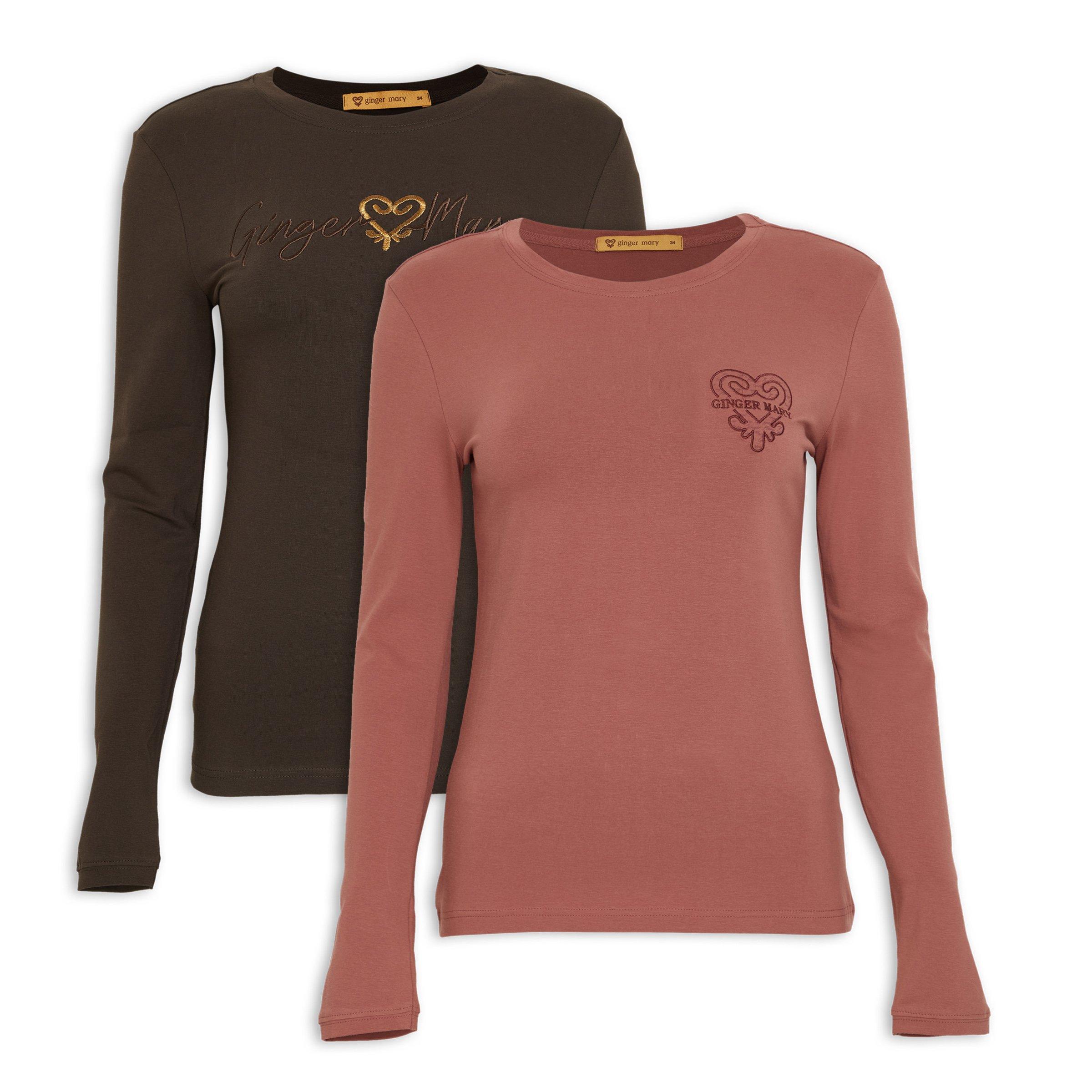 2-pack Long Sleeve Fitted Tops (3146138) | Ginger Mary
