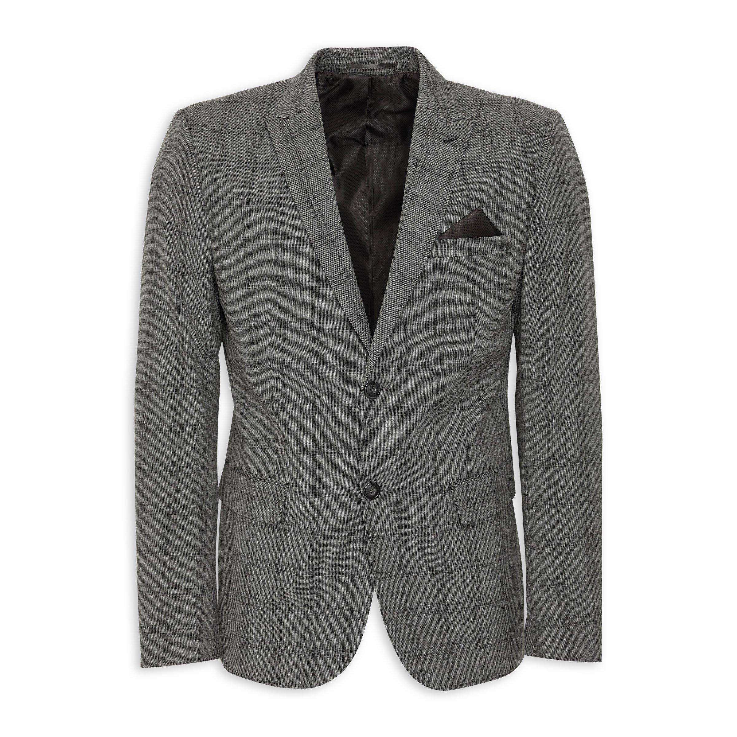 Grey Check Blazer (3146286) | Truworths Man
