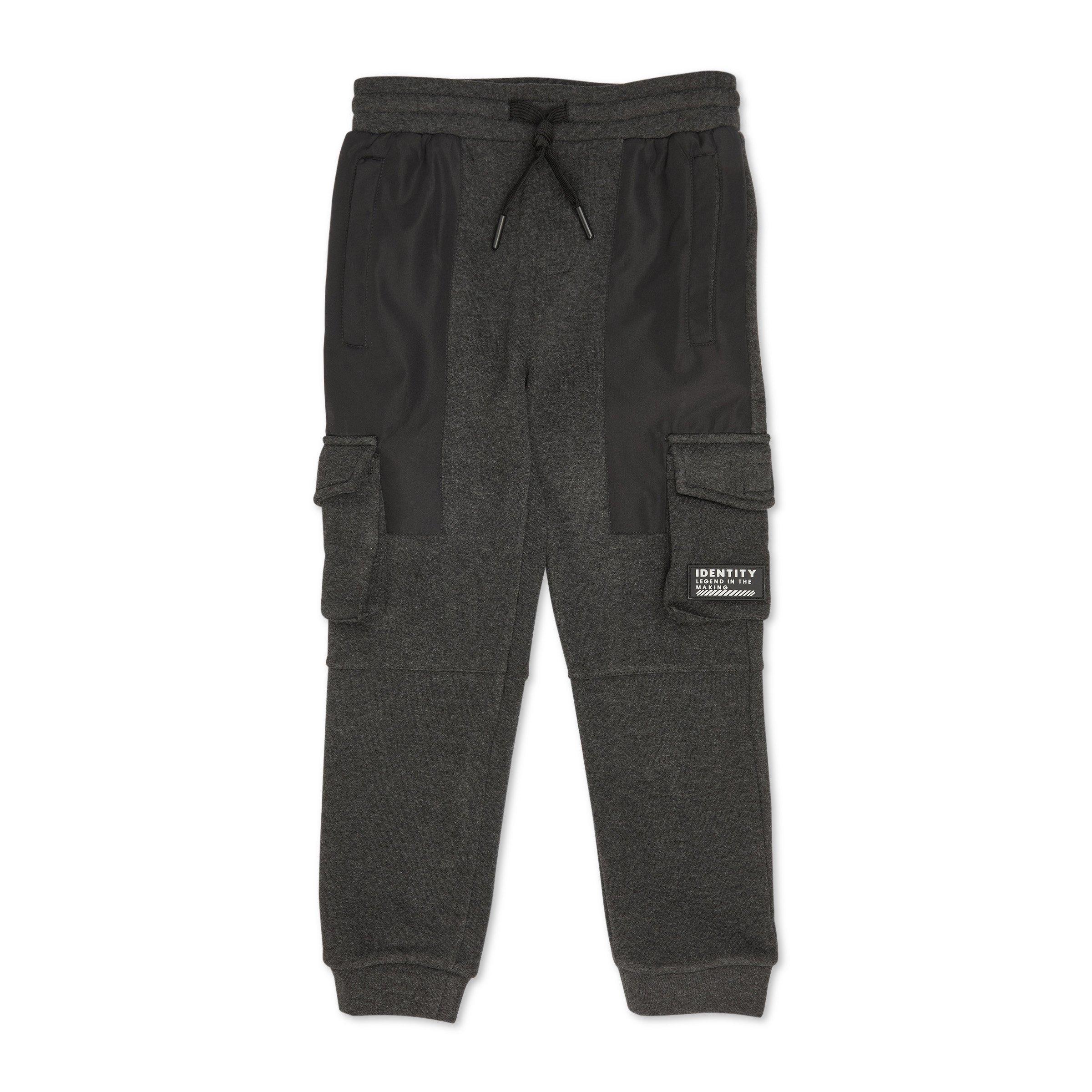 Kid Boy Grey Cuffed Joggers (3146335) | Identity