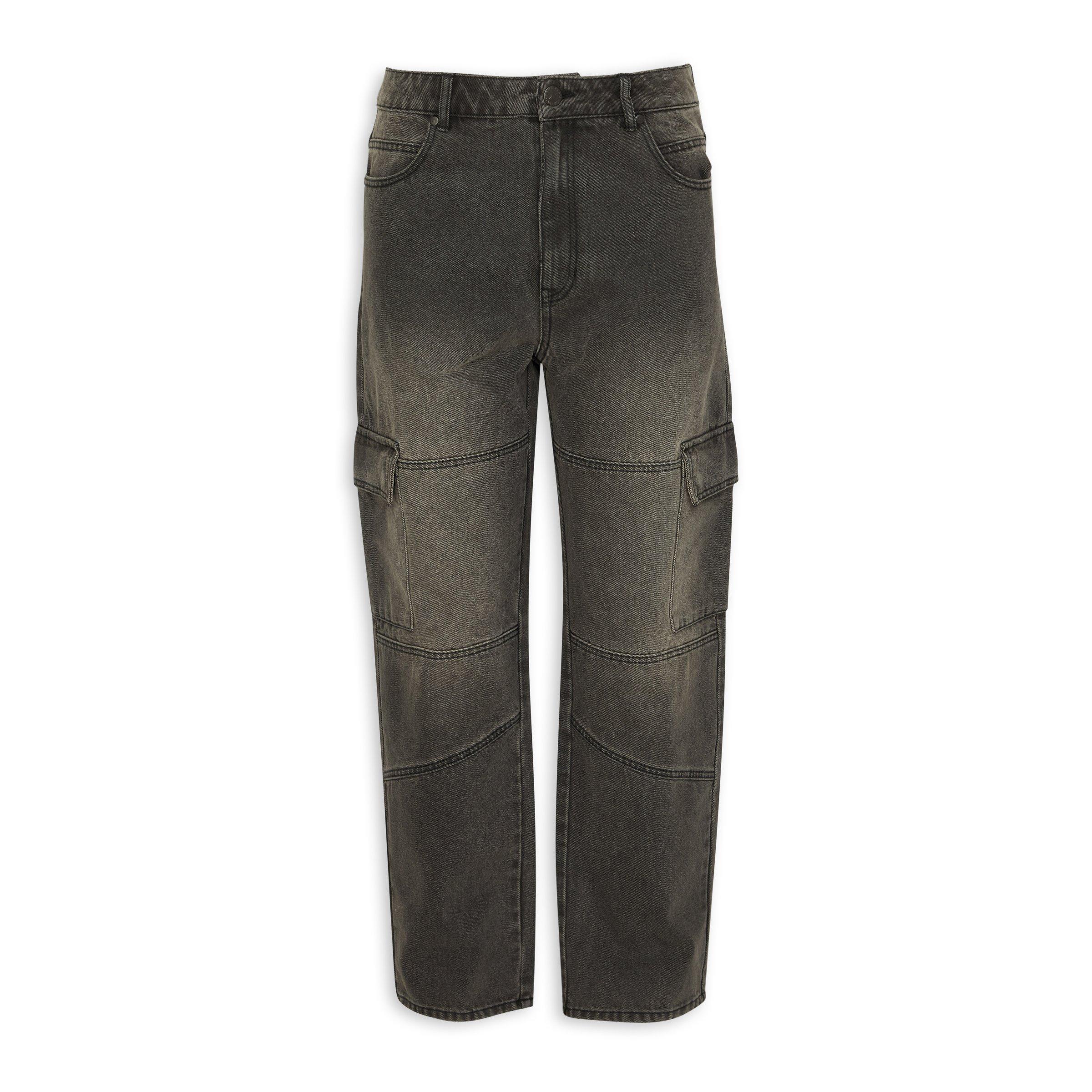 Charcoal Loose Fit Utility Jeans (3146358) | Exstream