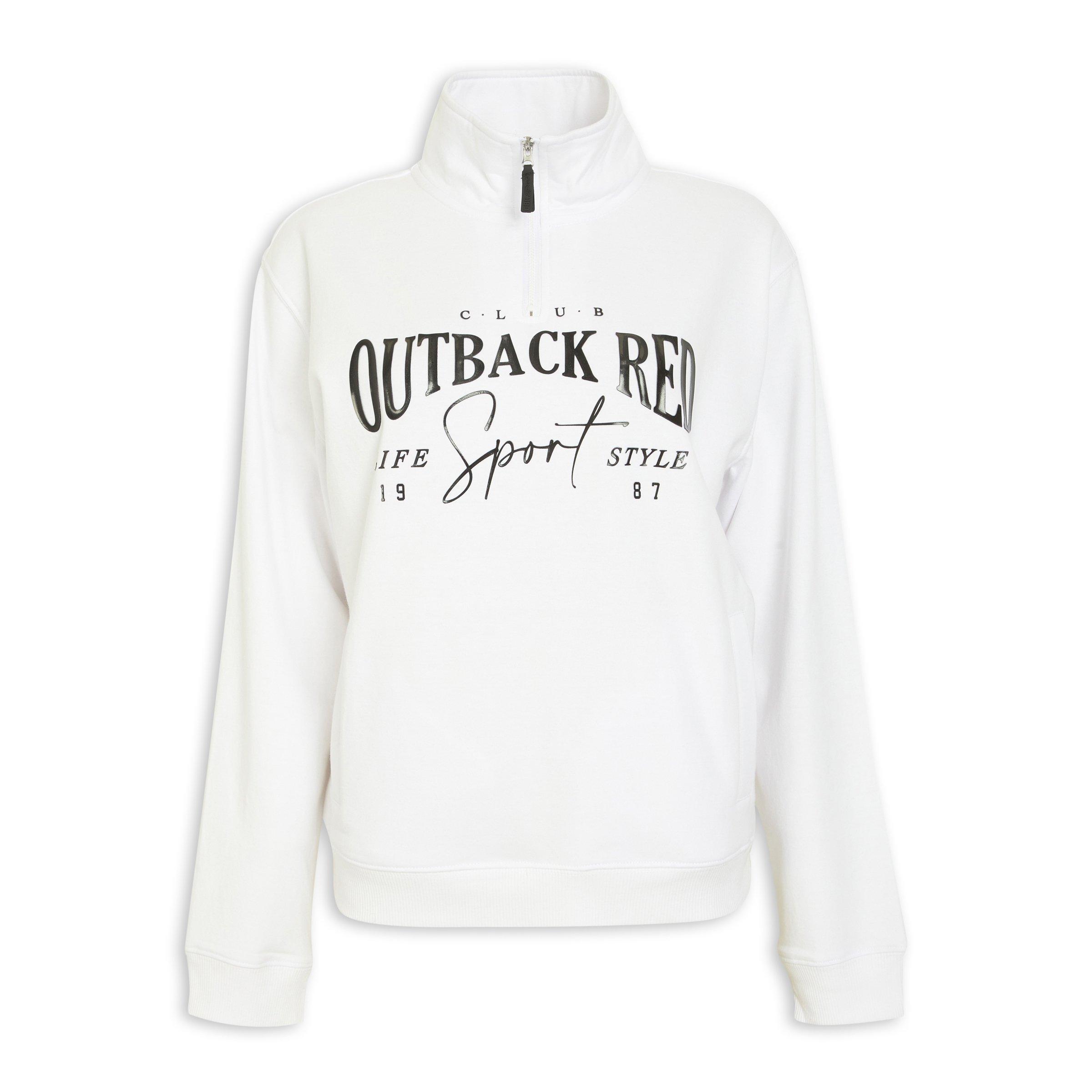 White Quarter-zip Sweat Top (3146360) | OUTBACK RED Sport