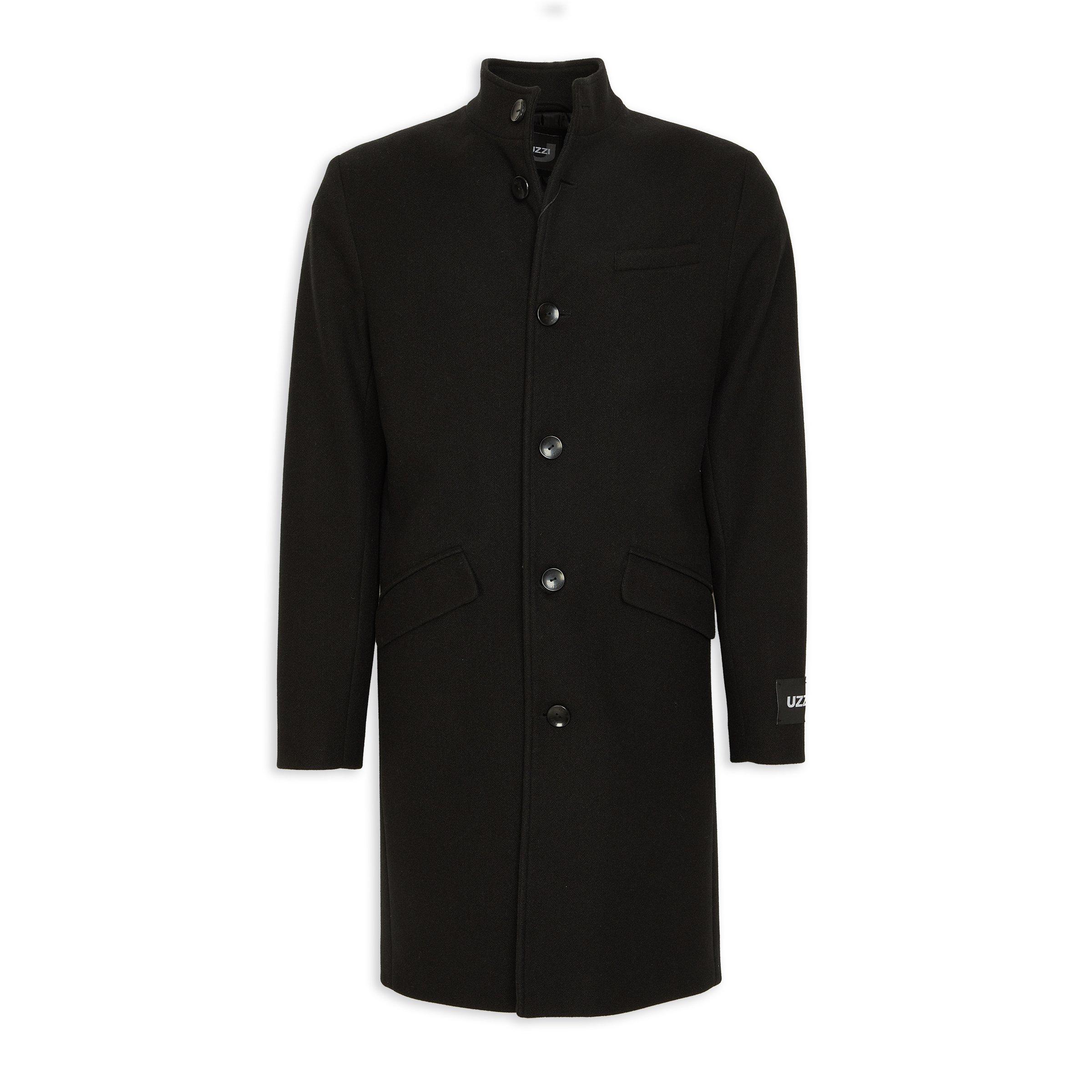 Black Funnel Coat (3146398) | UZZI