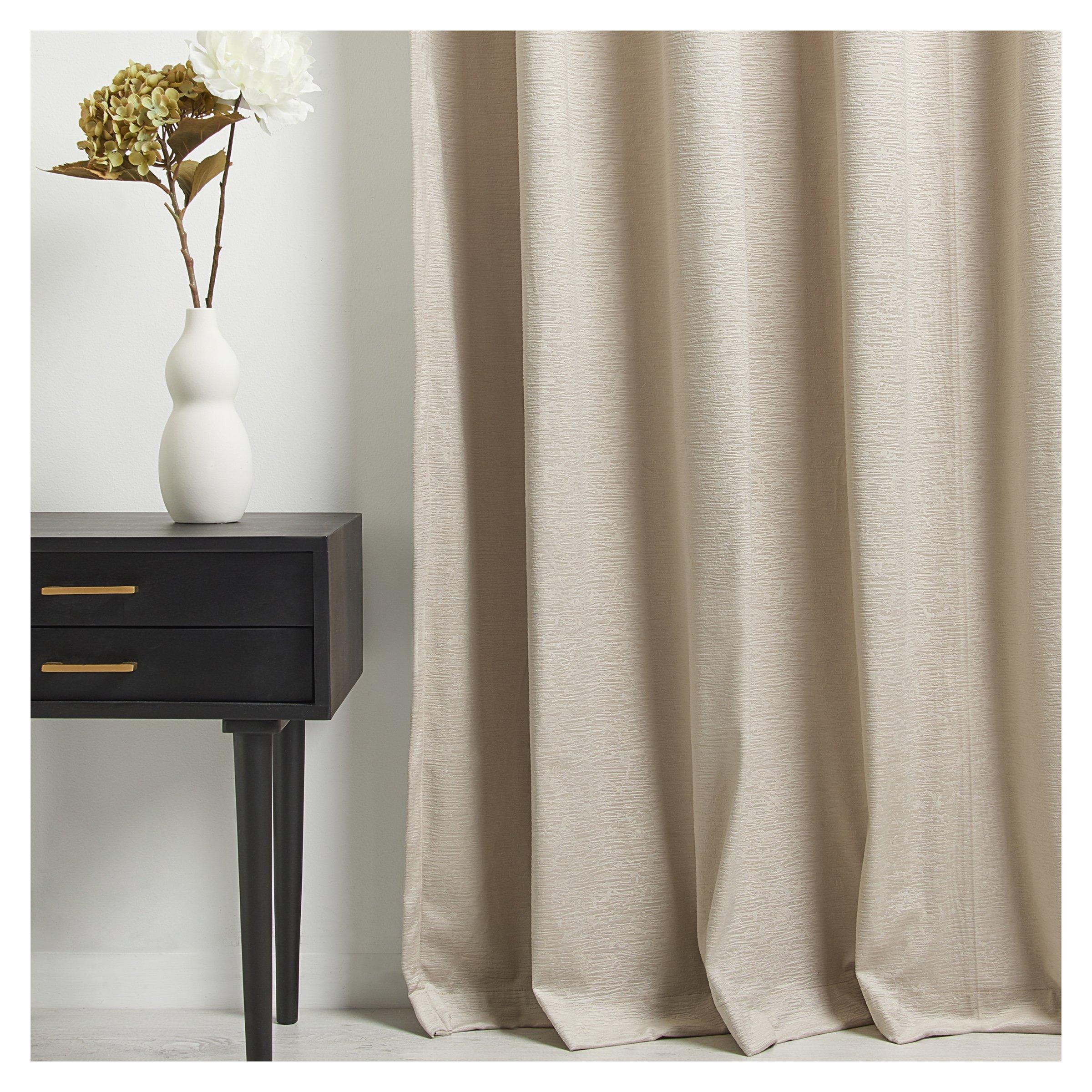 Stone Velvet Eyelet Curtain (3146644) | Loads of Living