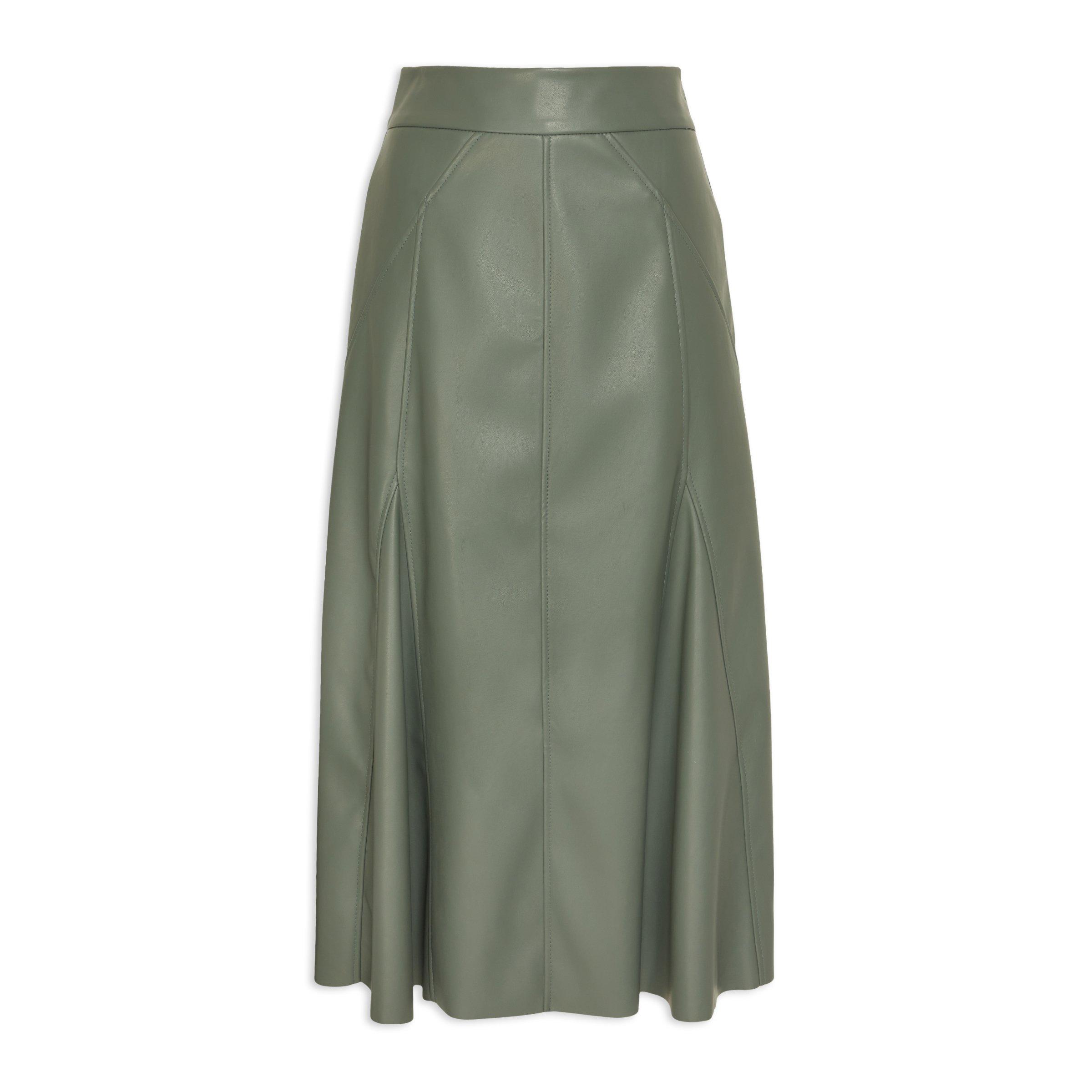 Sage Green Pleather Skirt (3146865) | Truworths