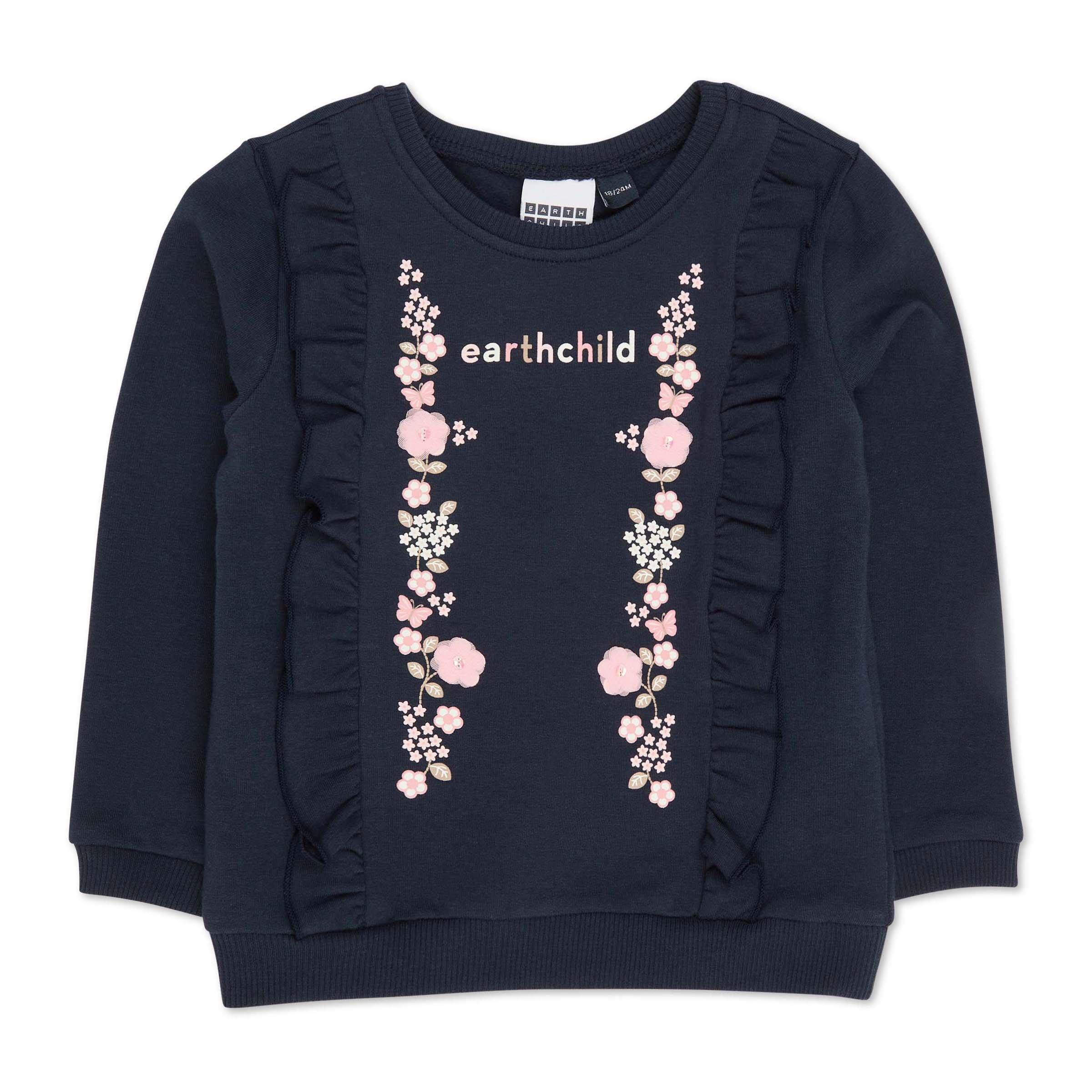 Baby Girls Navy Sweat Top (3147061) | Earthchild