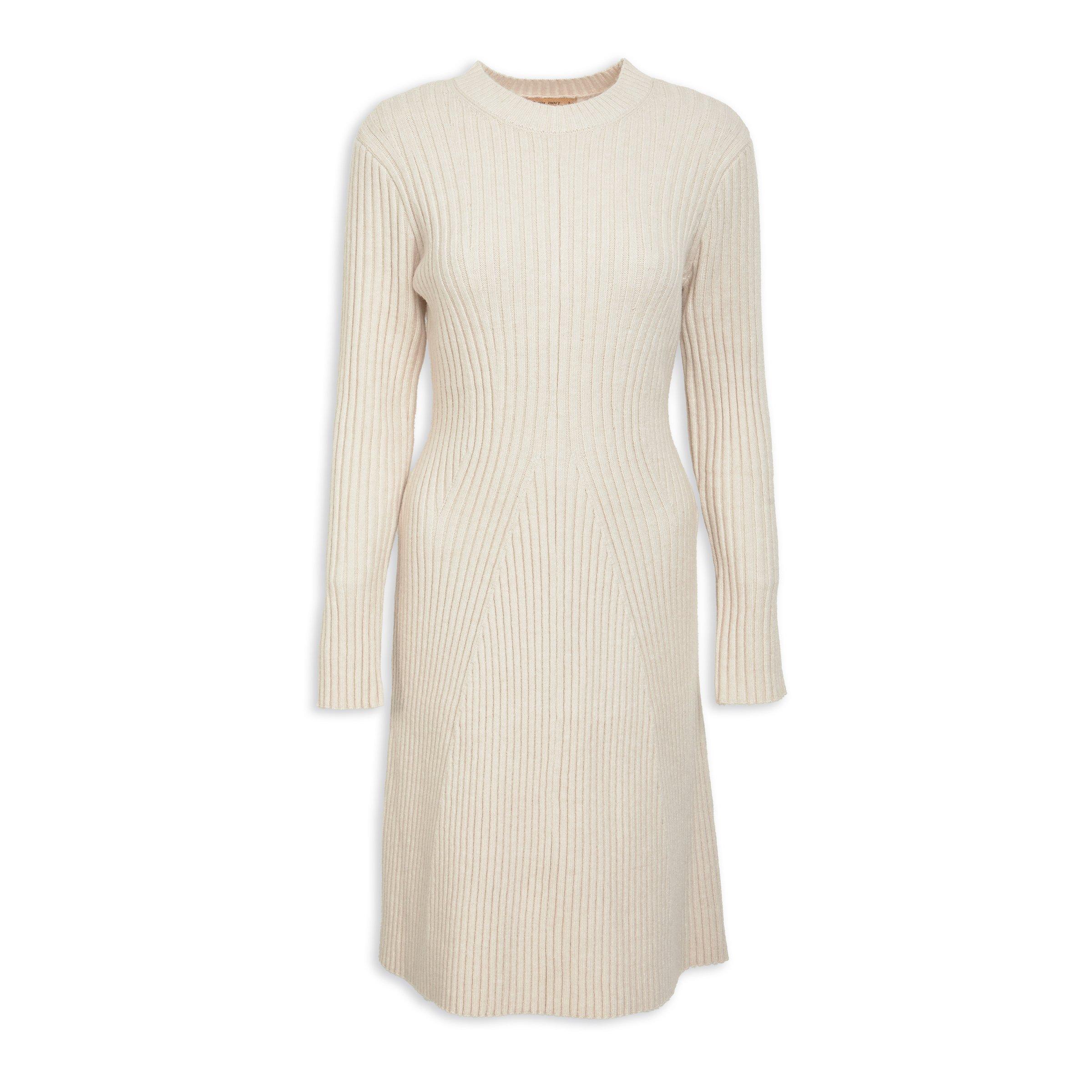 Beige A-line Knit Dress (3147086) | Ginger Mary