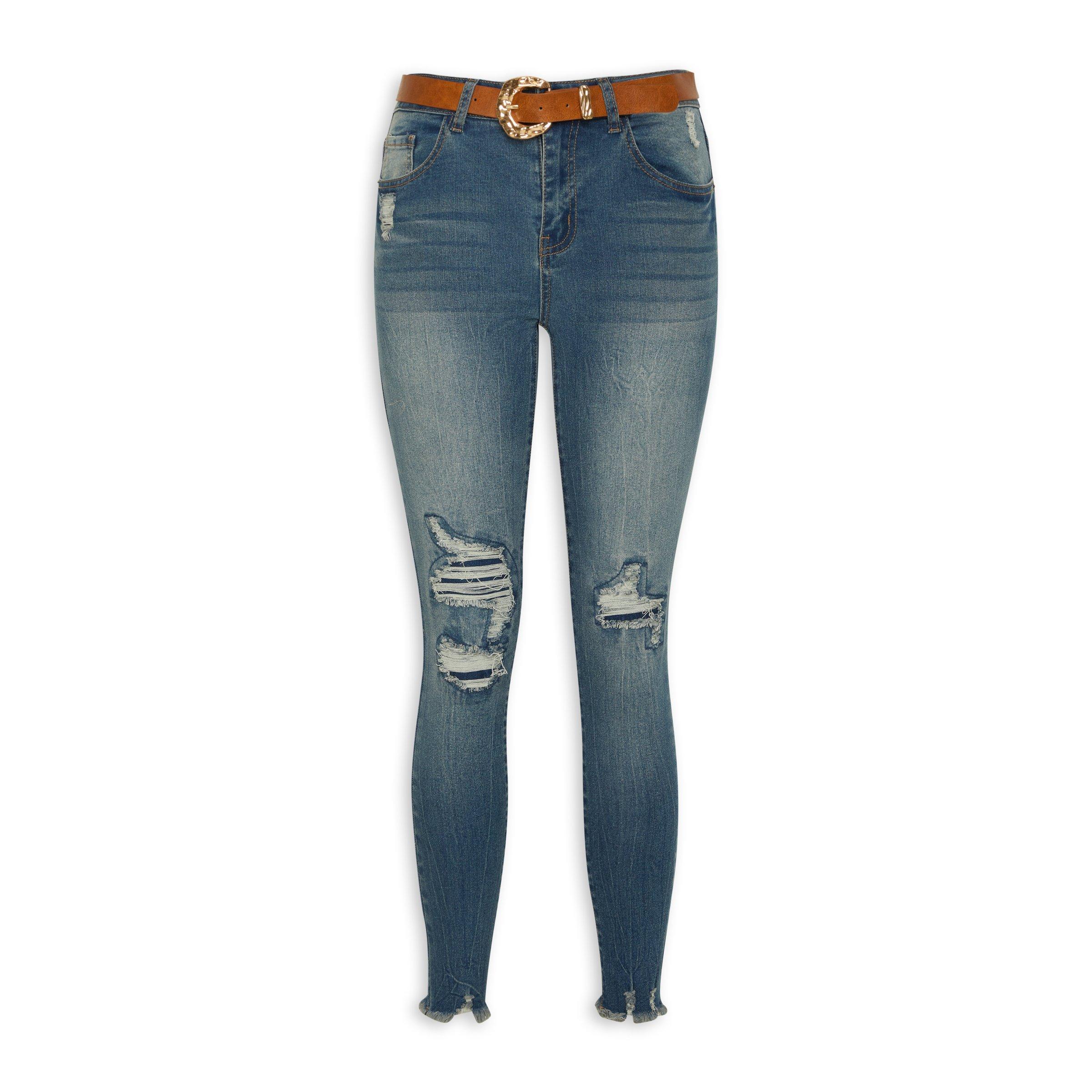 Blue Belted Skinny Jeans (3147142) | Identity