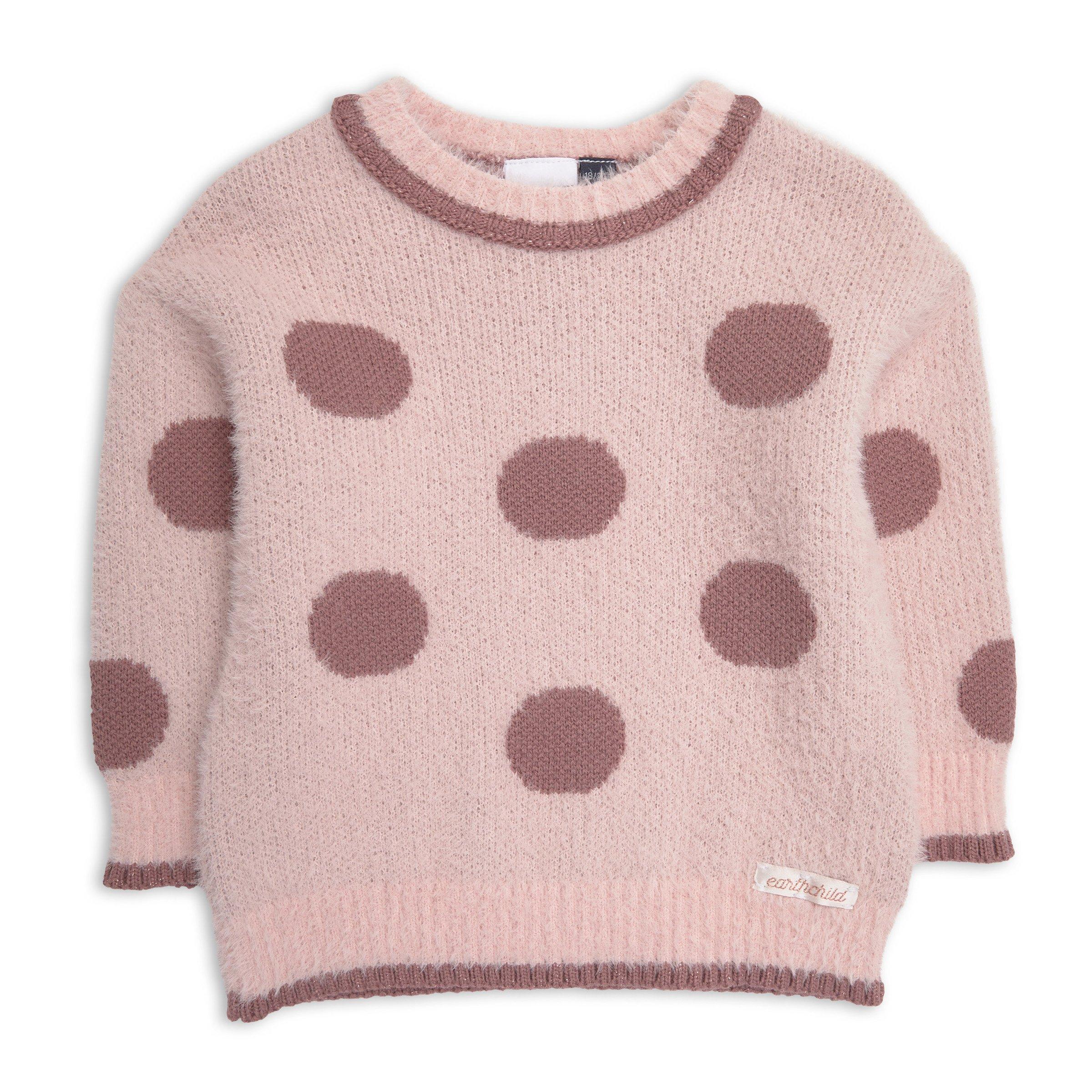 Baby Girls Pink Spot Sweater (3147204) | Earthchild