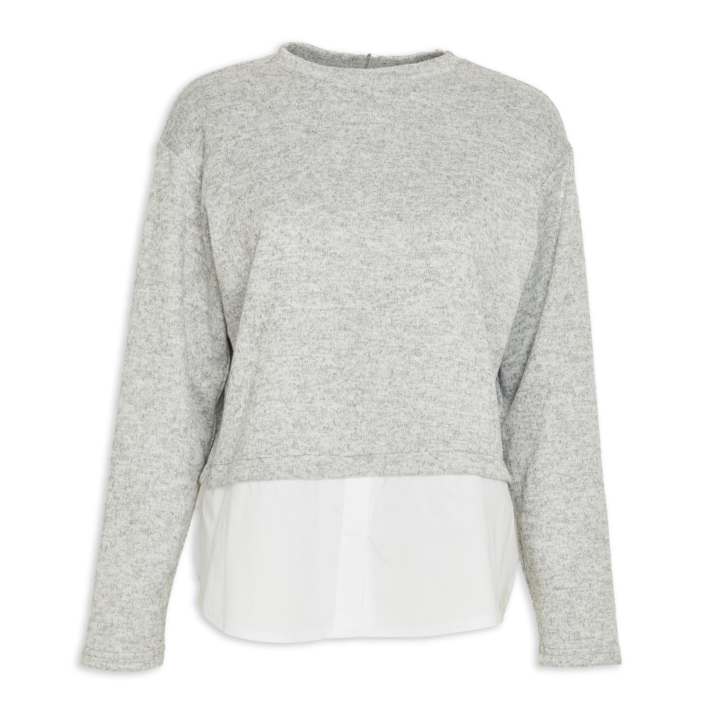 Grey Knit & Tunic Top (3147296) | Truworths