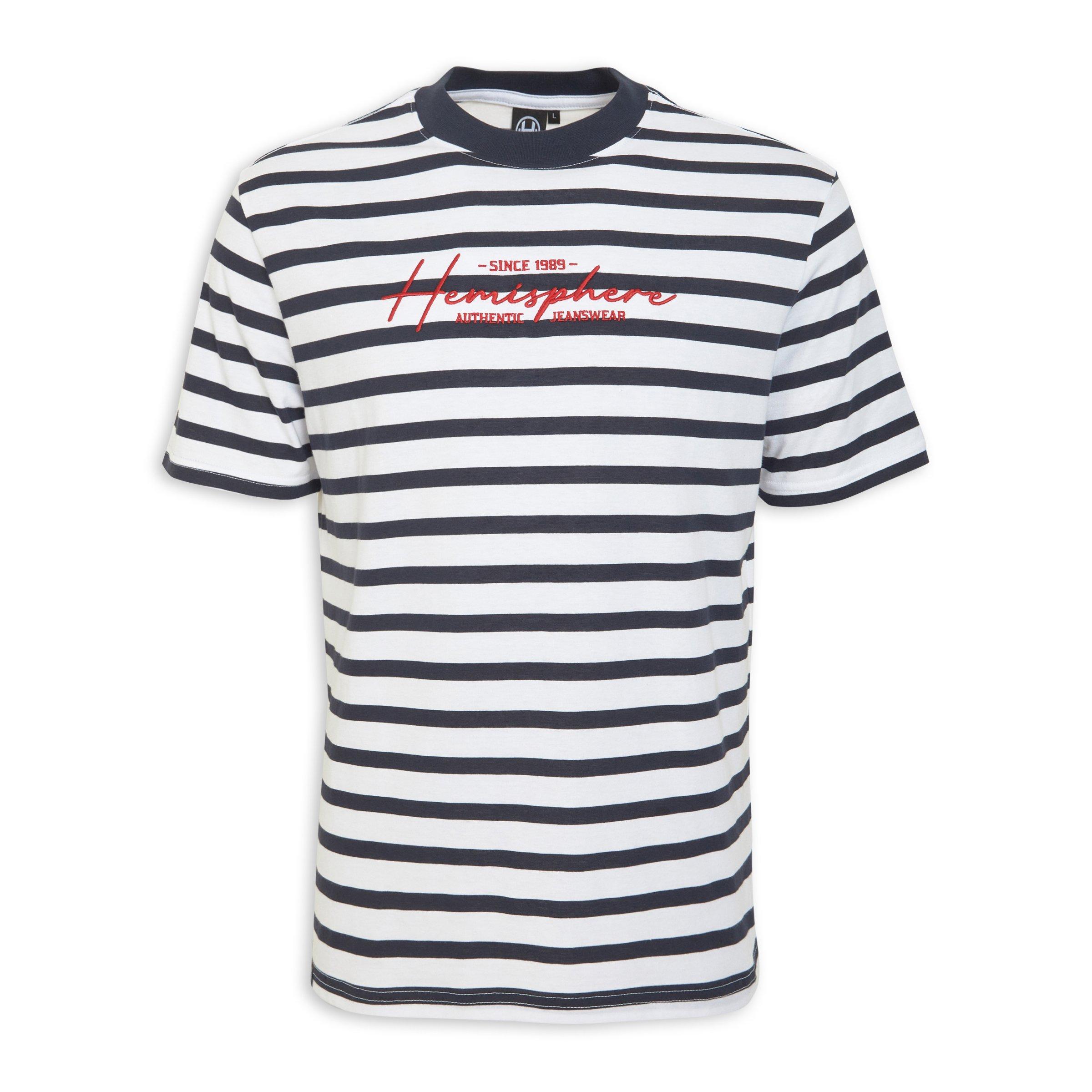 Stripe Embroidery T-shirt (3147334) | Hemisphere