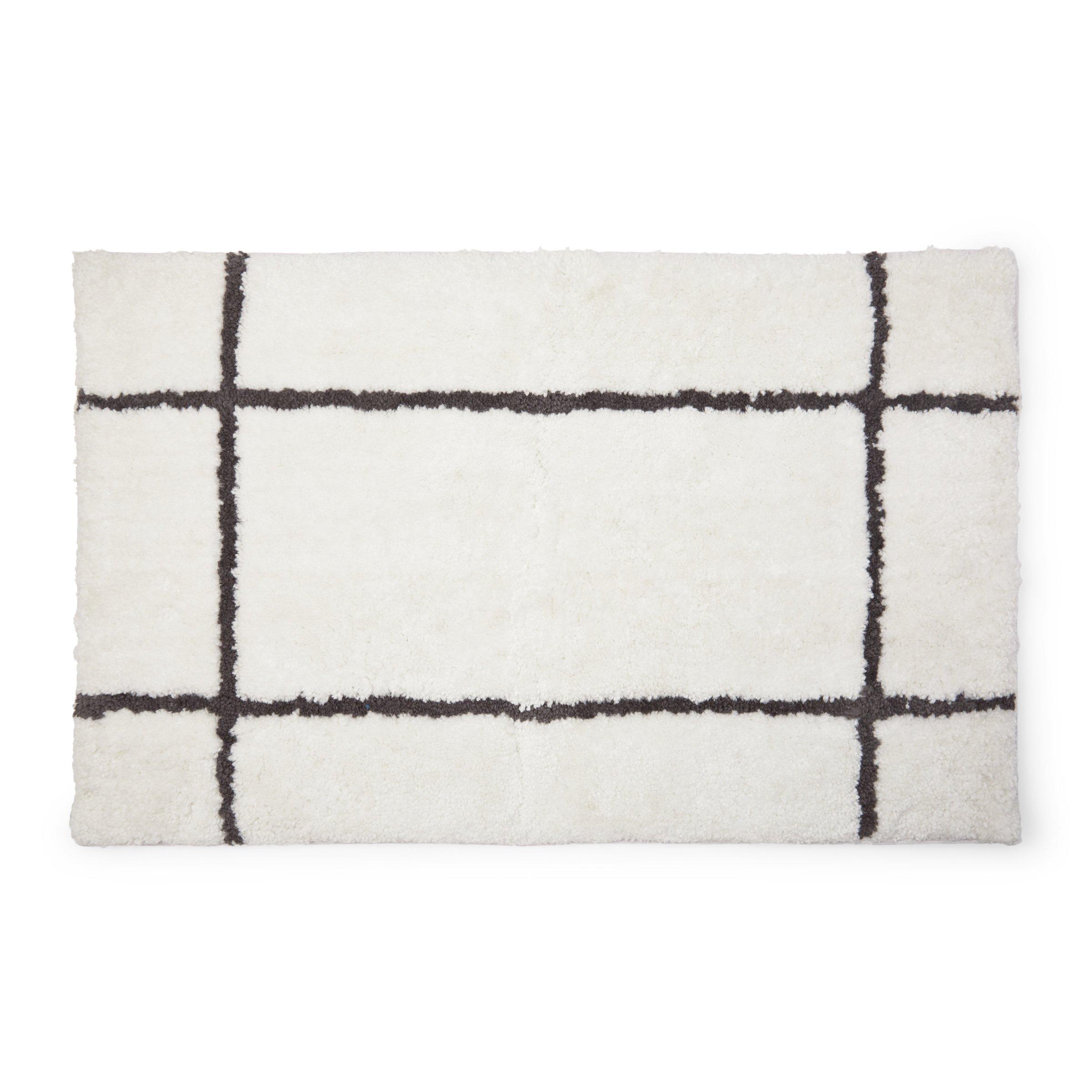 Check Border Bath Mat 50X80cm (3147517) | Loads of Living
