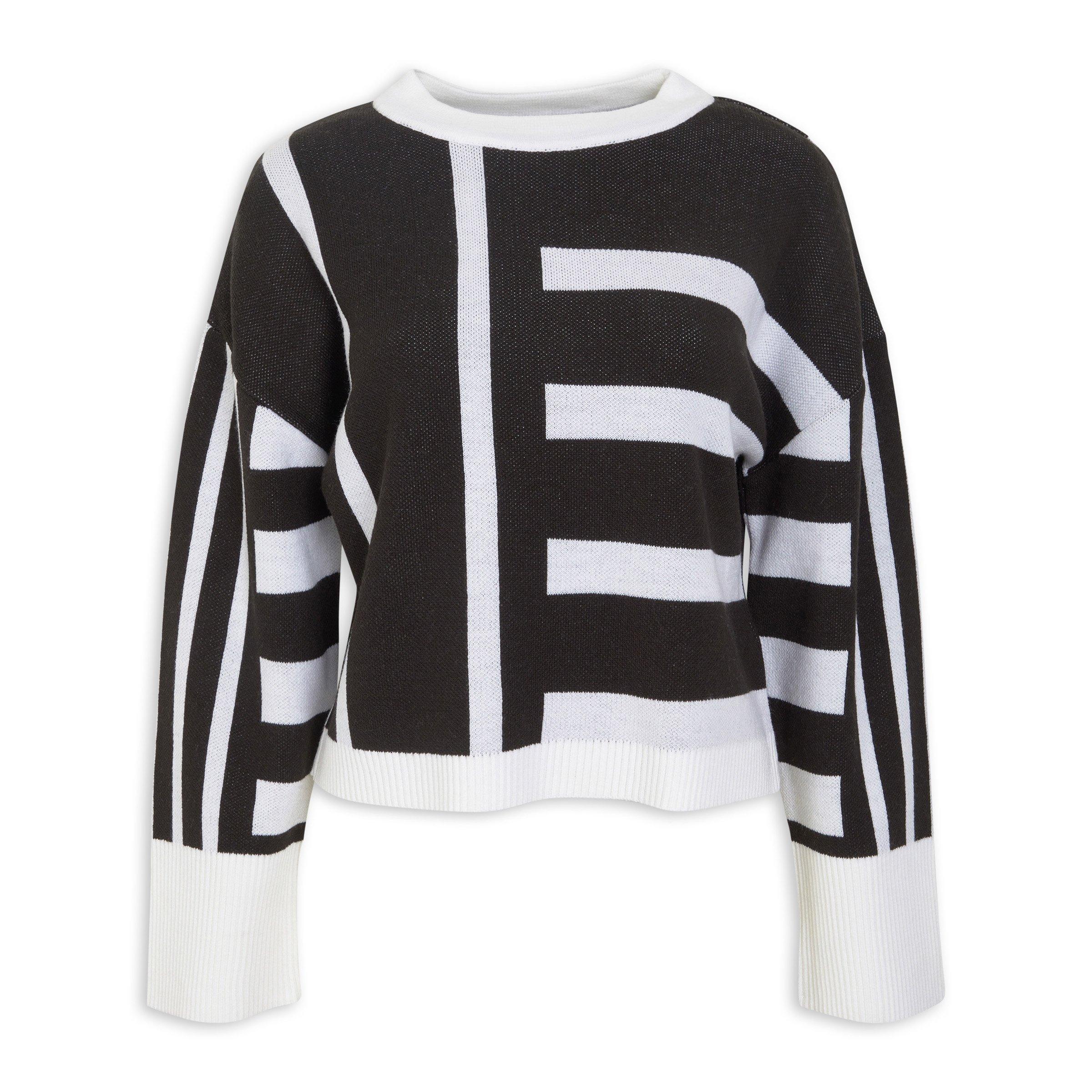 Black and White Cropped Jersey (3147831) | Identity