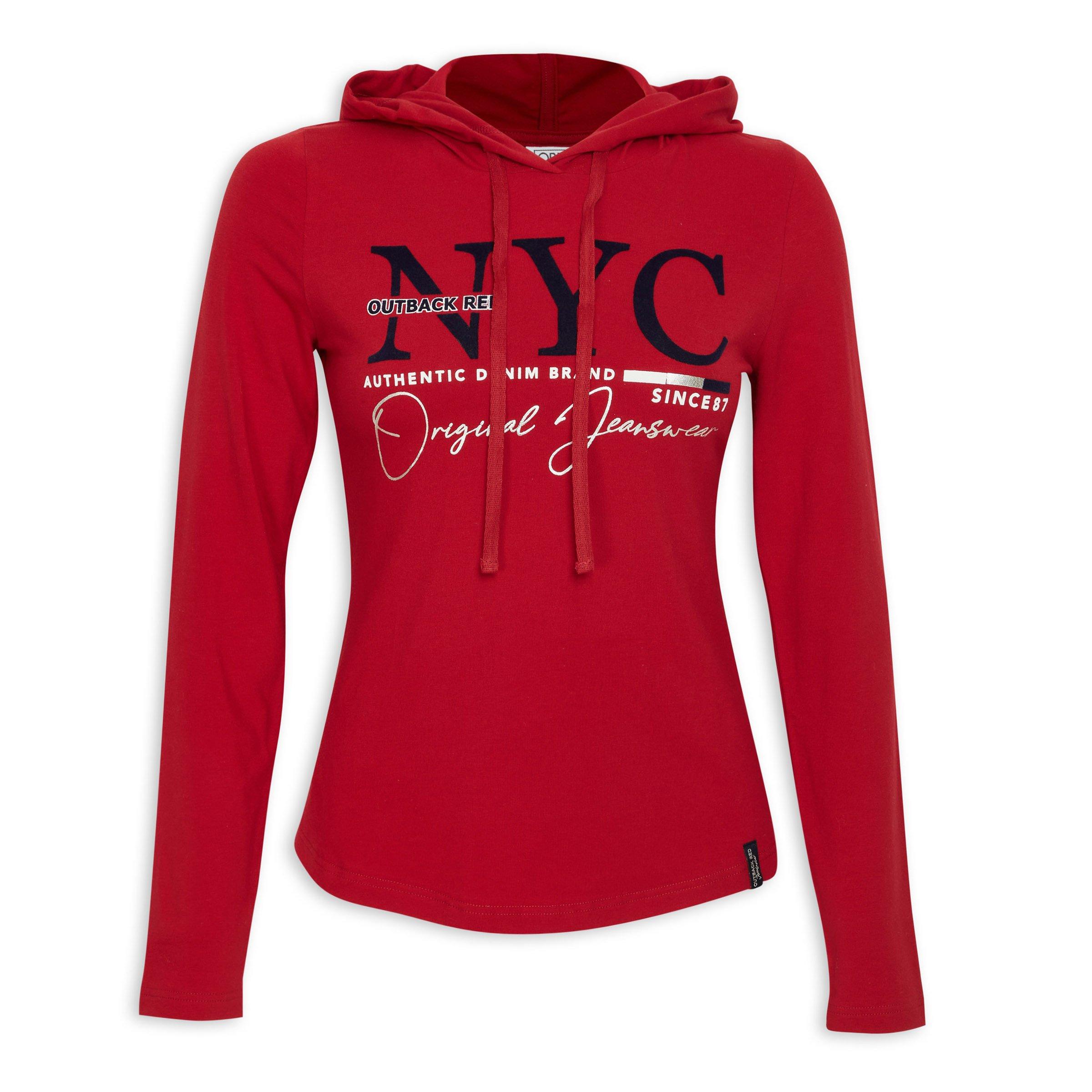 Red Branded Fitted Hoodie (3147921) | OUTBACK RED