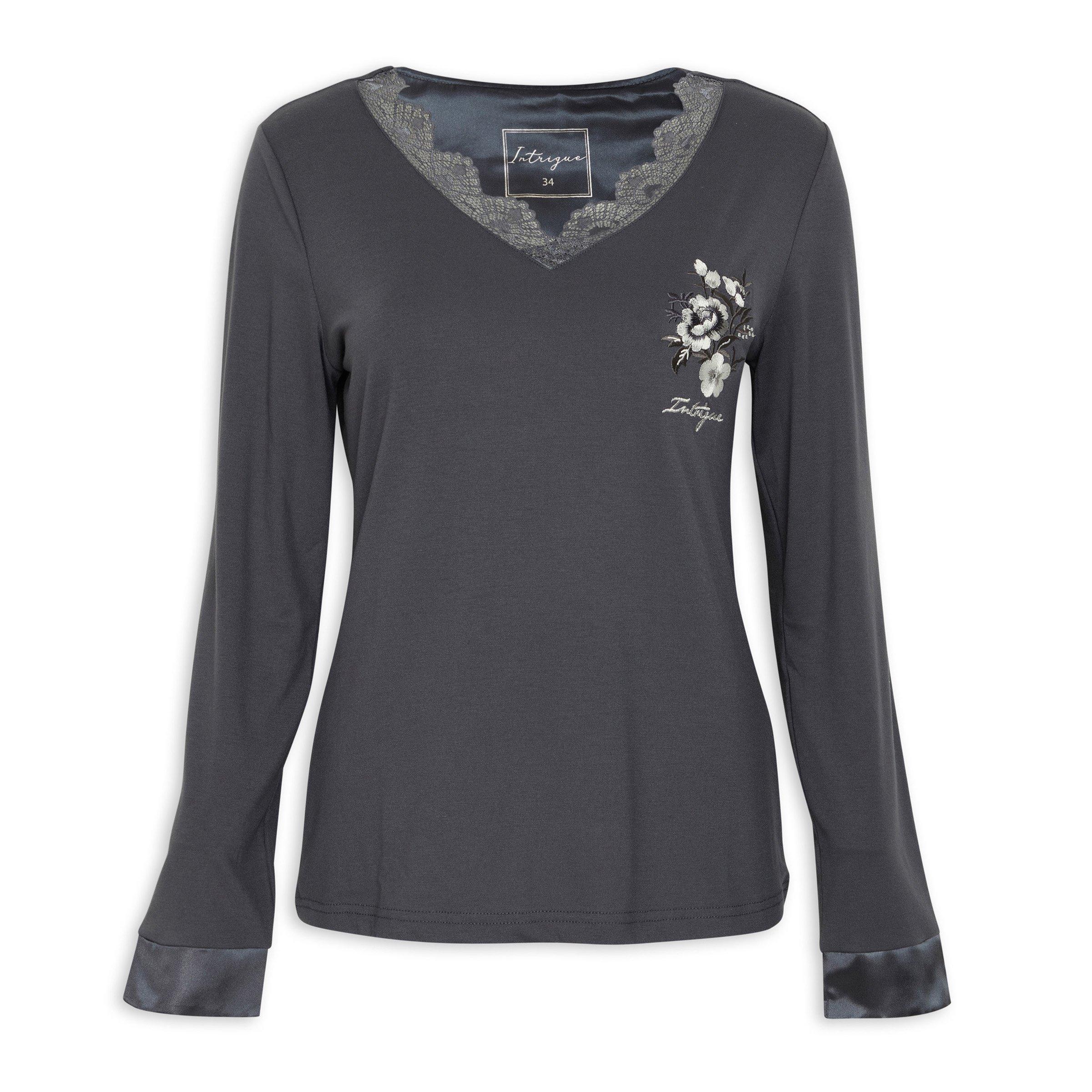 Grey Long Sleeve Pyjama Top (3148011) | Intrigue