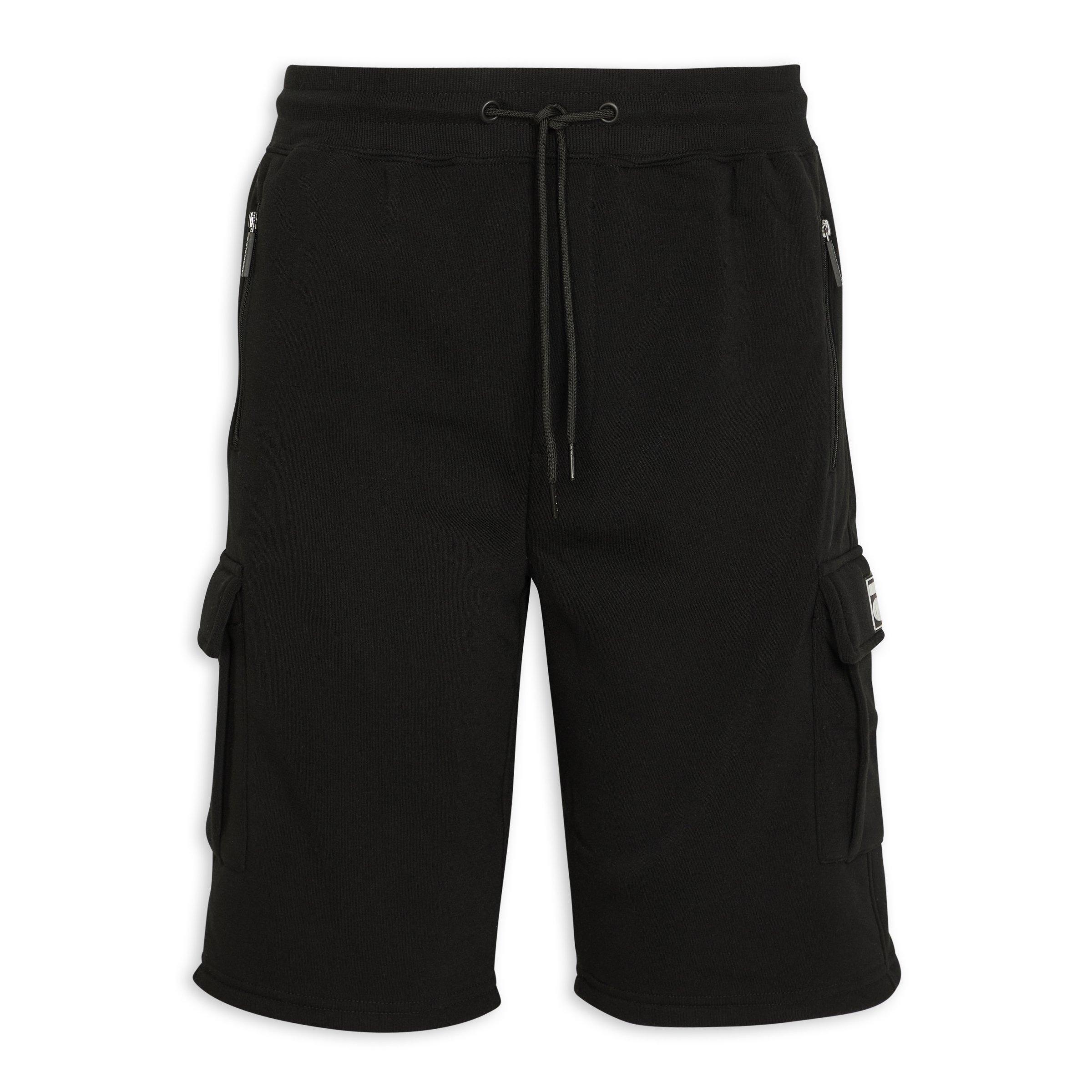 Black Utility Shorts With Drawstrings (3148691) | Identity