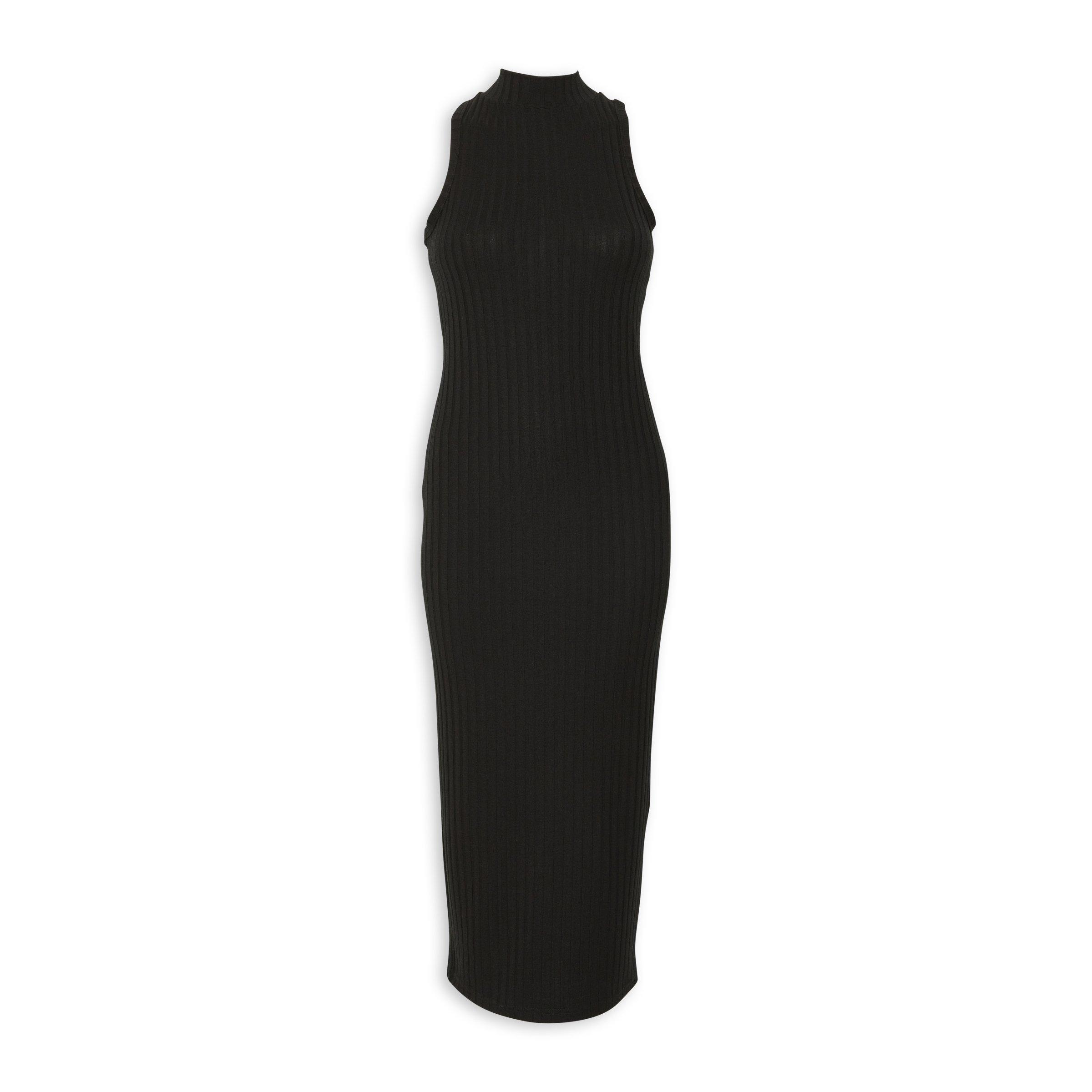 Black Ribbed Bodycon Dress (3148740) | Identity