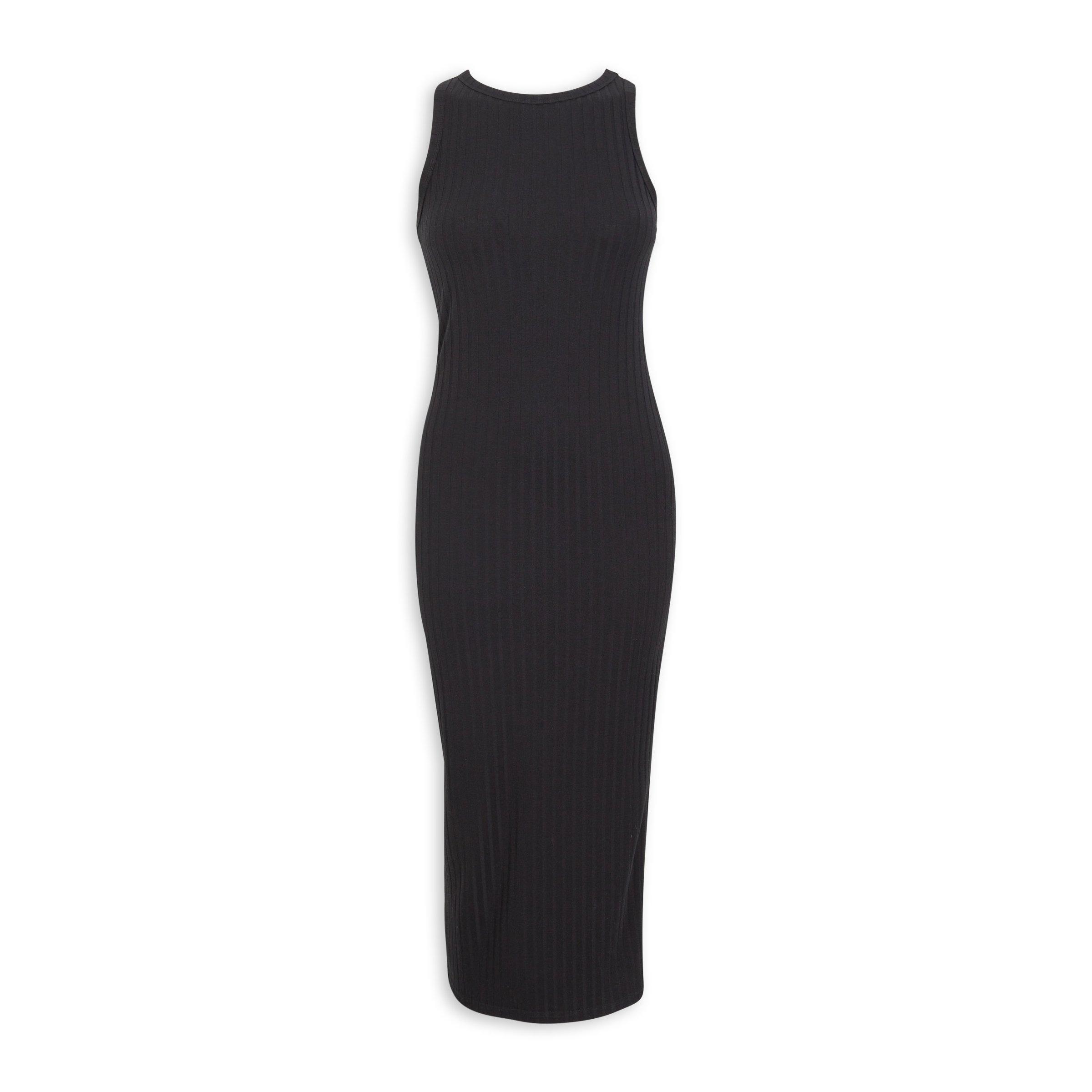 Black Ribbed Bodycon Dress (3148741) | Identity