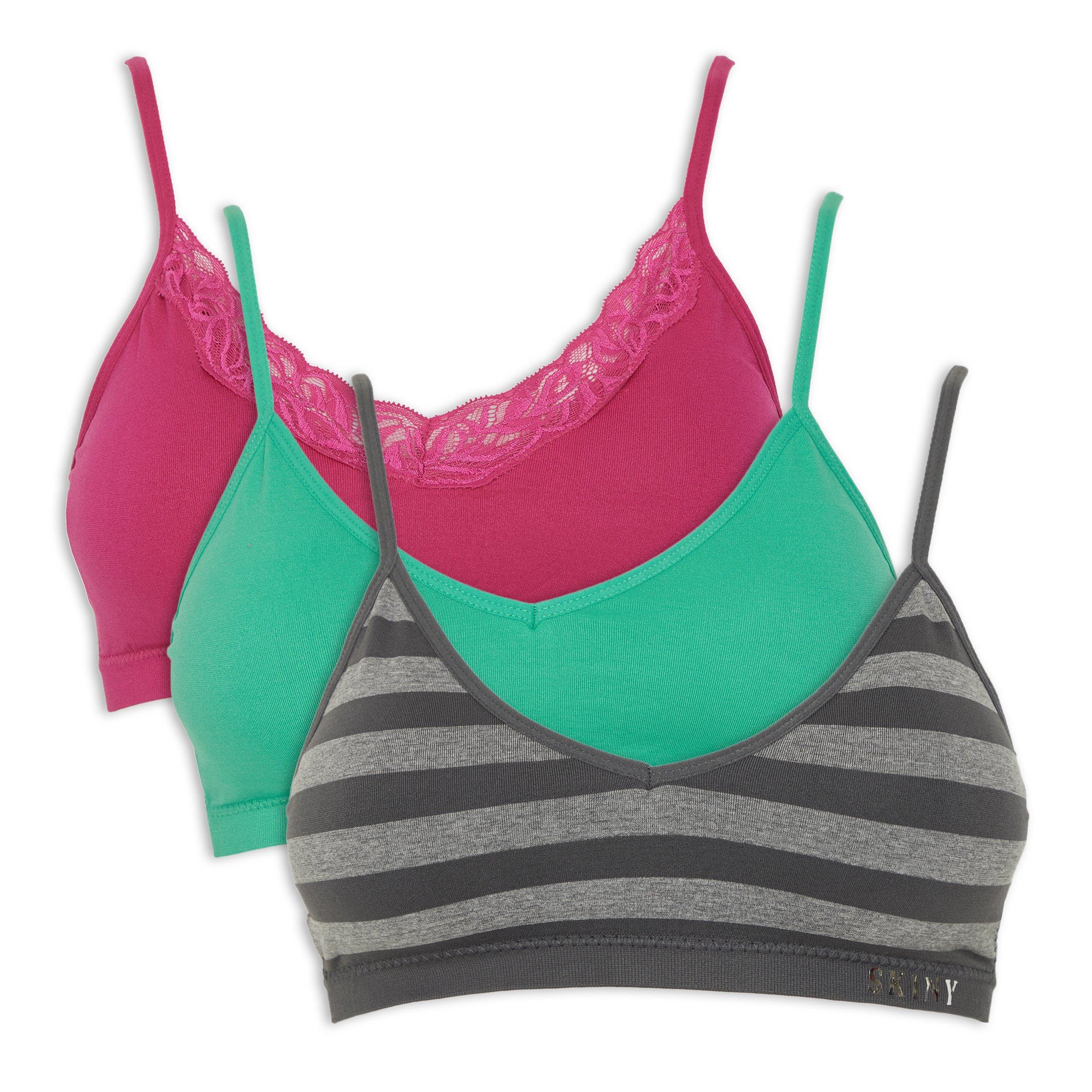 3-pack Crop Top Bras (3148917) | Skiny