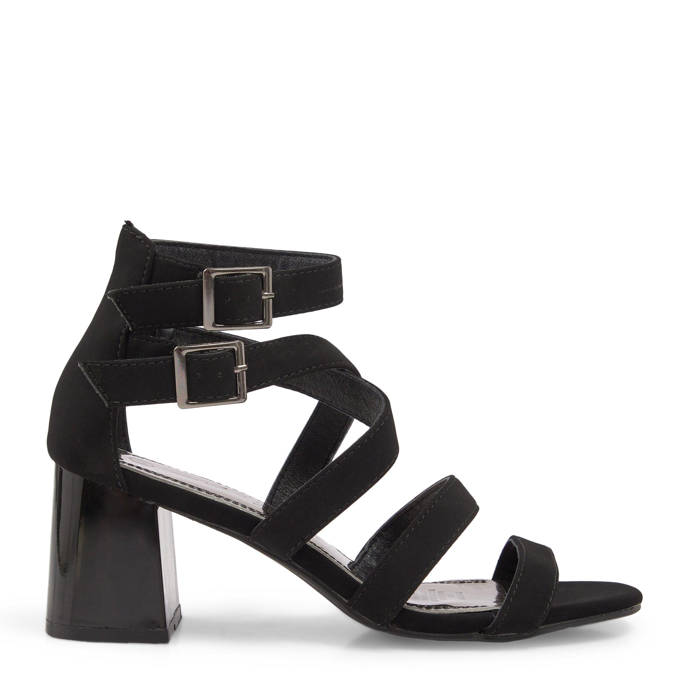 Black Strappy Heeled Sandals (3149195) | Identity
