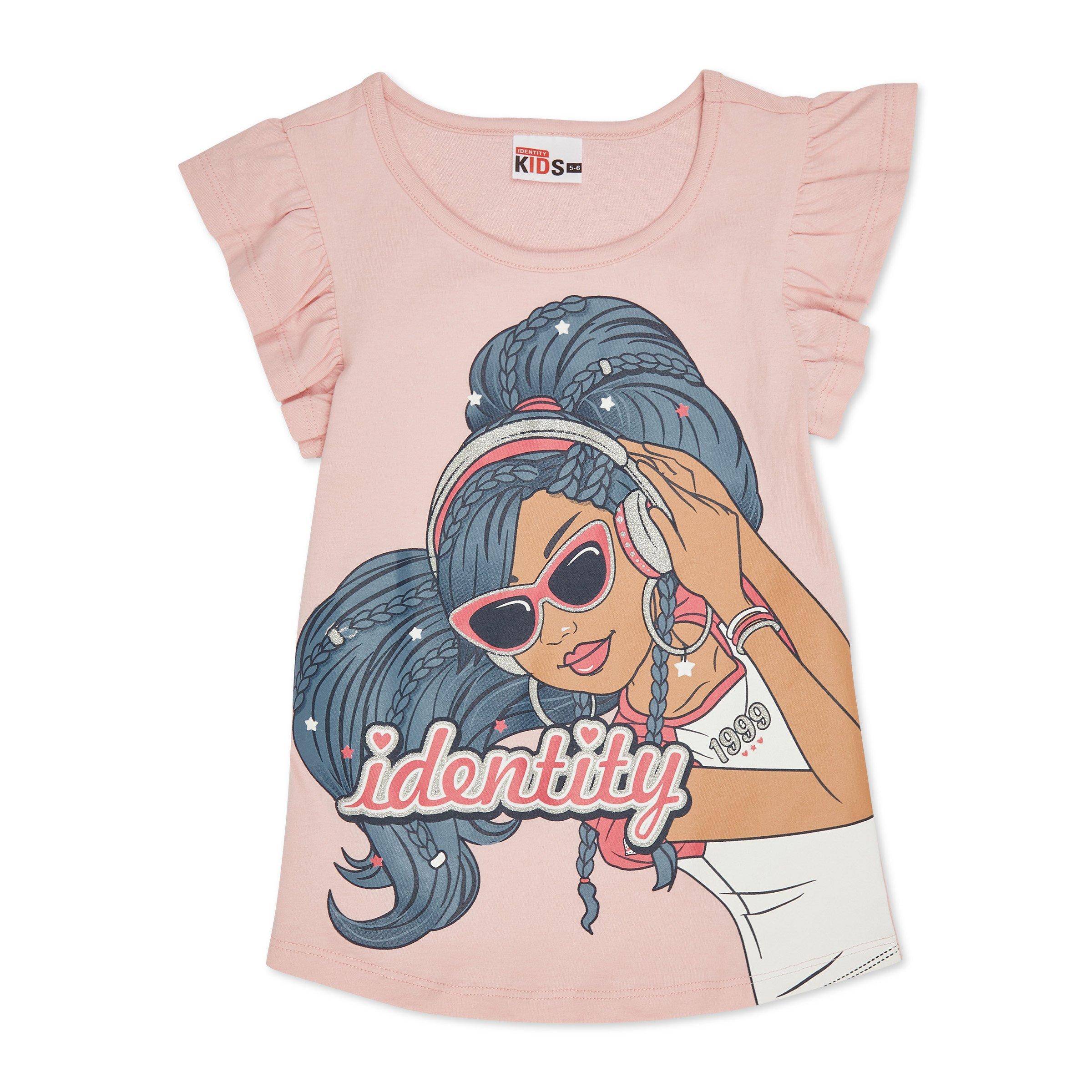 Girls Pink Graphic T-shirt (3149386) | Identity