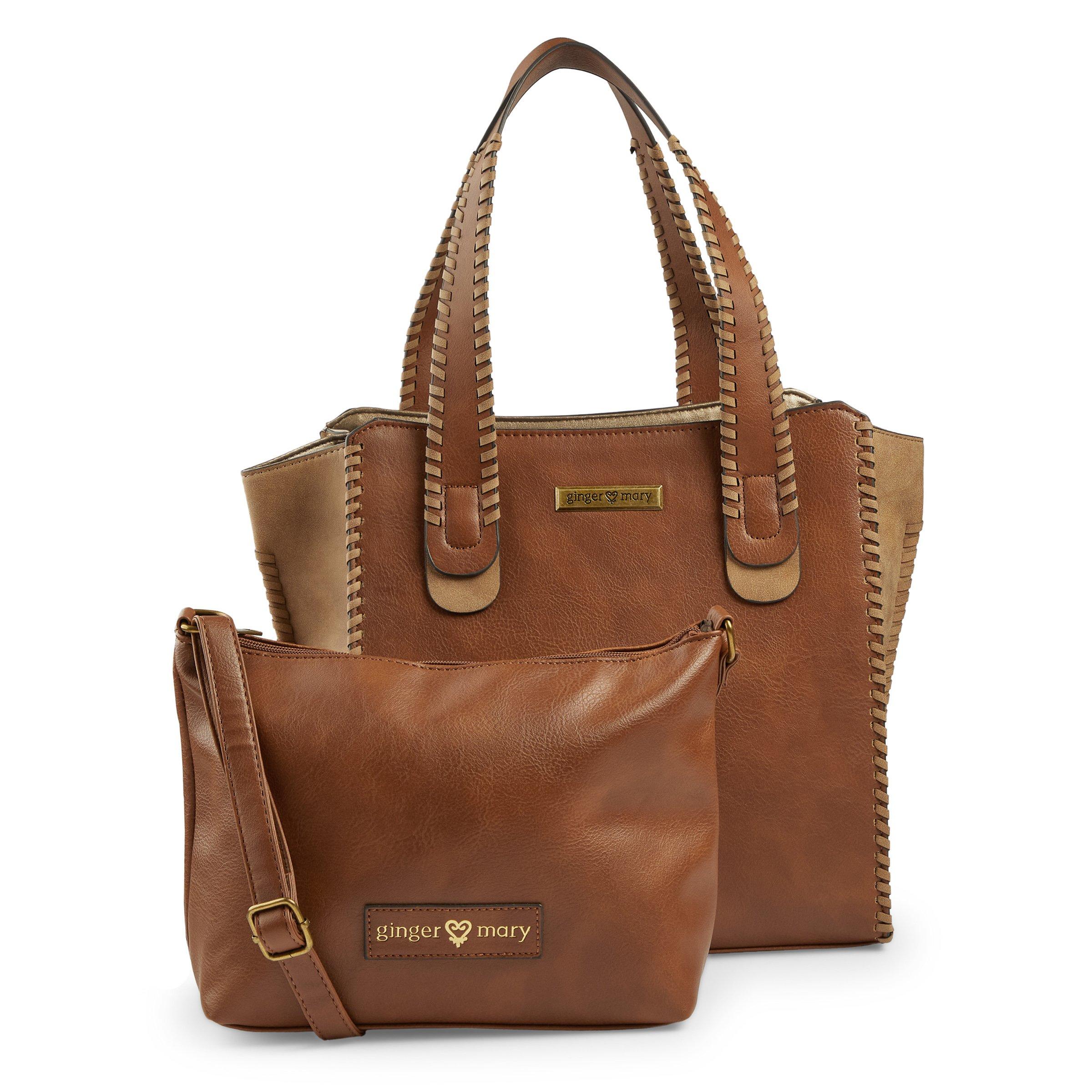 Tan Tote and Crossbody Bag Set (3149702) | Ginger Mary