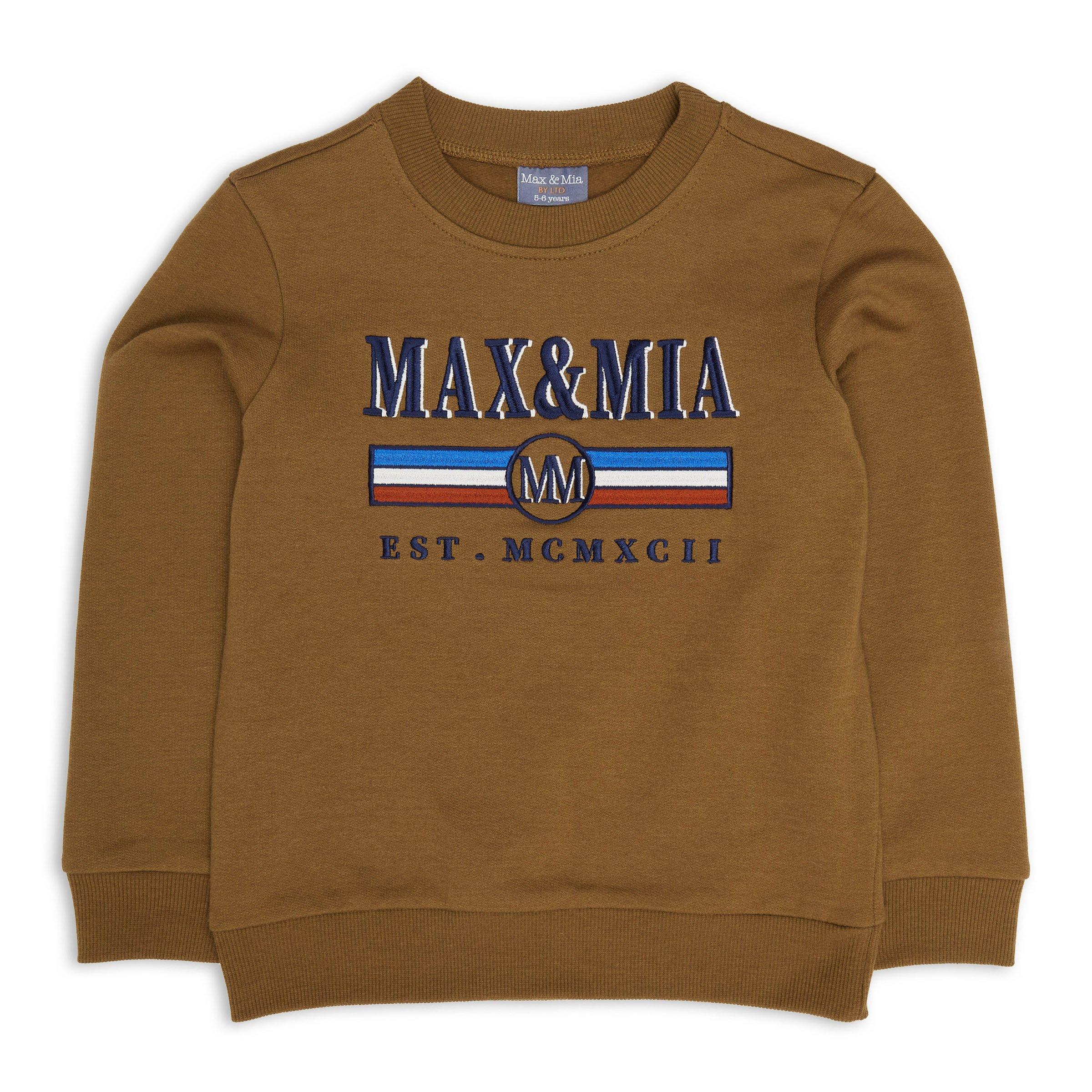 Kid Boys Tan Sweat Top (3149987) | Max & Mia
