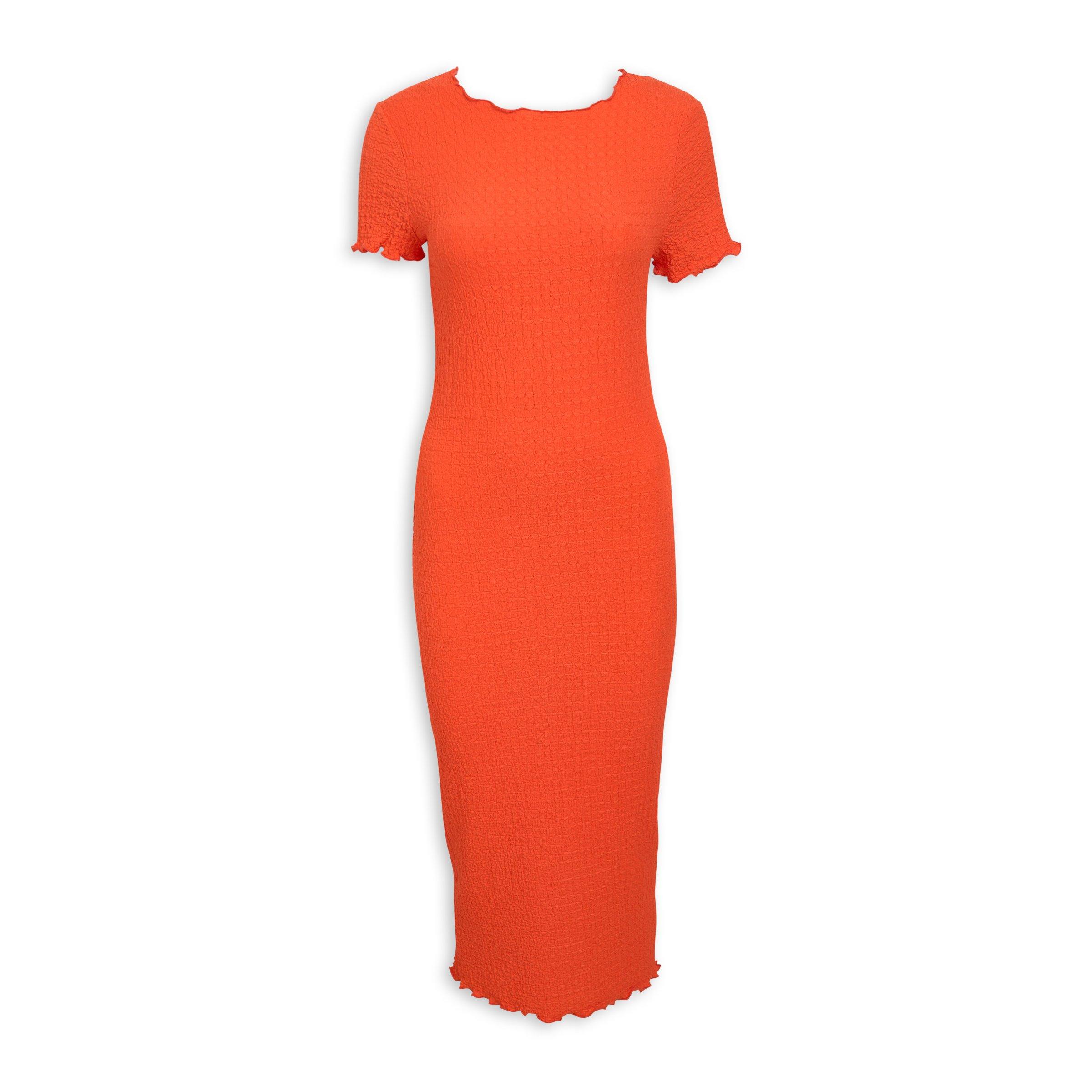 Orange Textured Column Dress (3151144) | Inwear