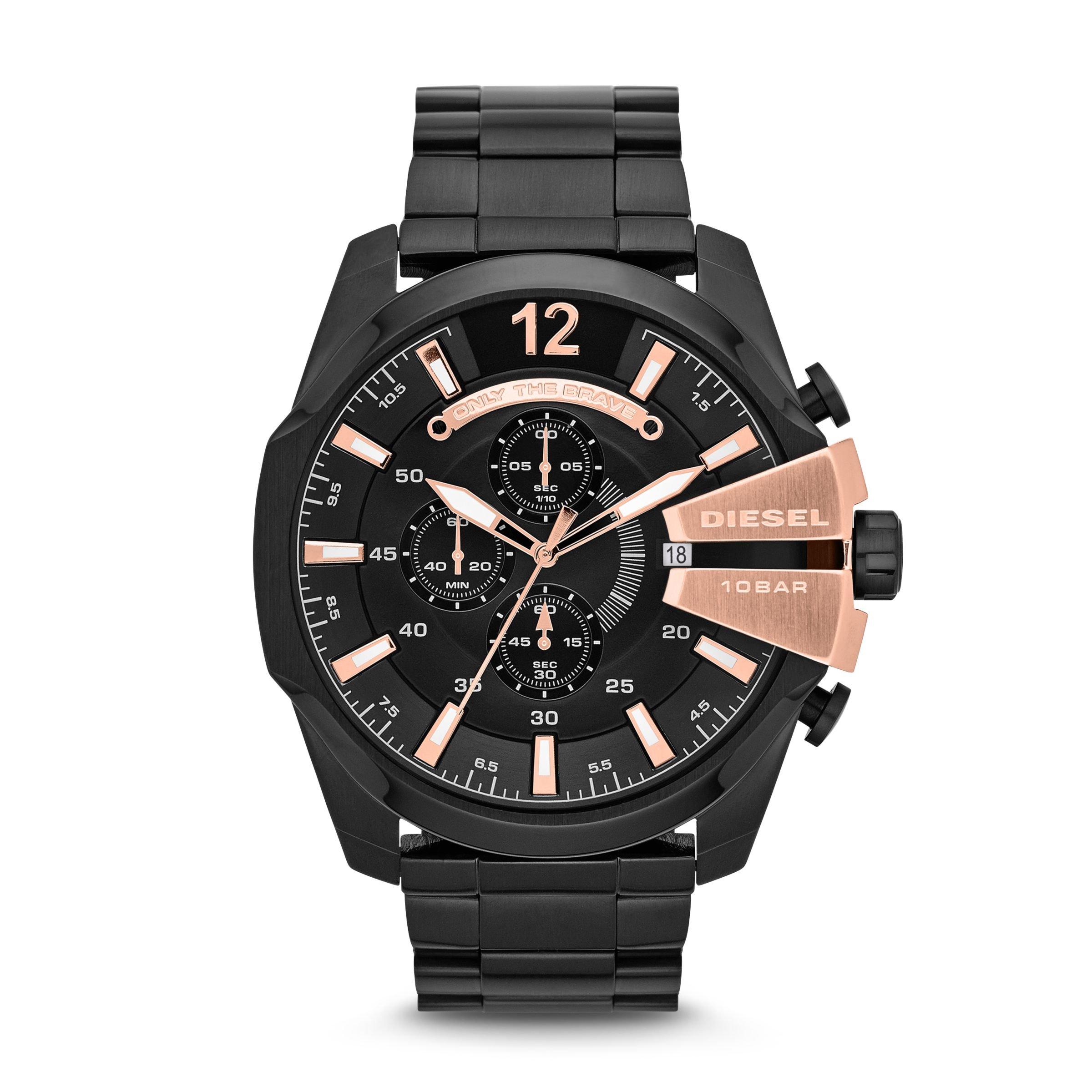 Black Mega Chief Metal Watch (3151246) | Diesel
