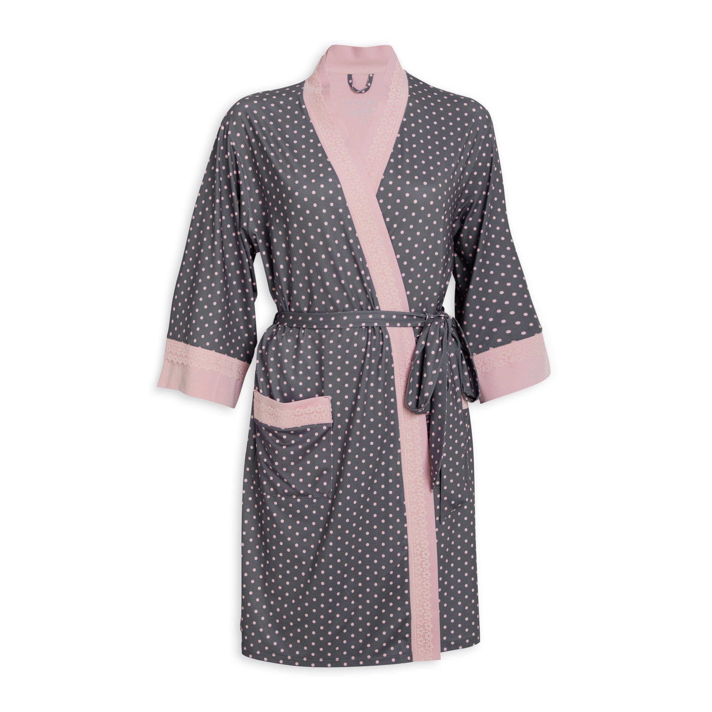 Grey and Pink Spotted Gown (3151367) | Truworths
