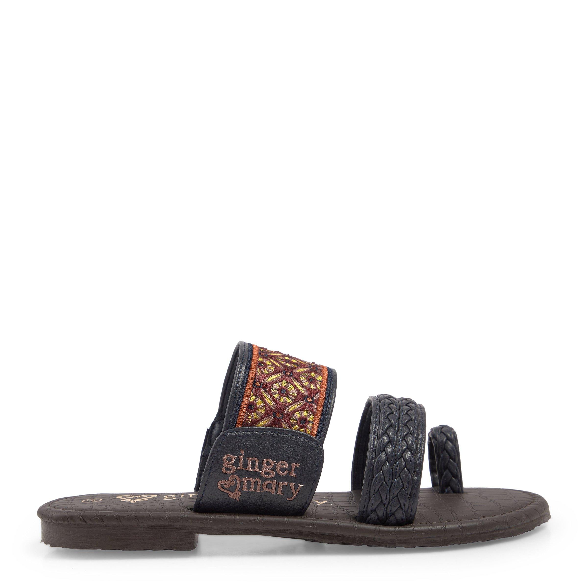 Navy Toe Post Sandals (3151541) | Ginger Mary