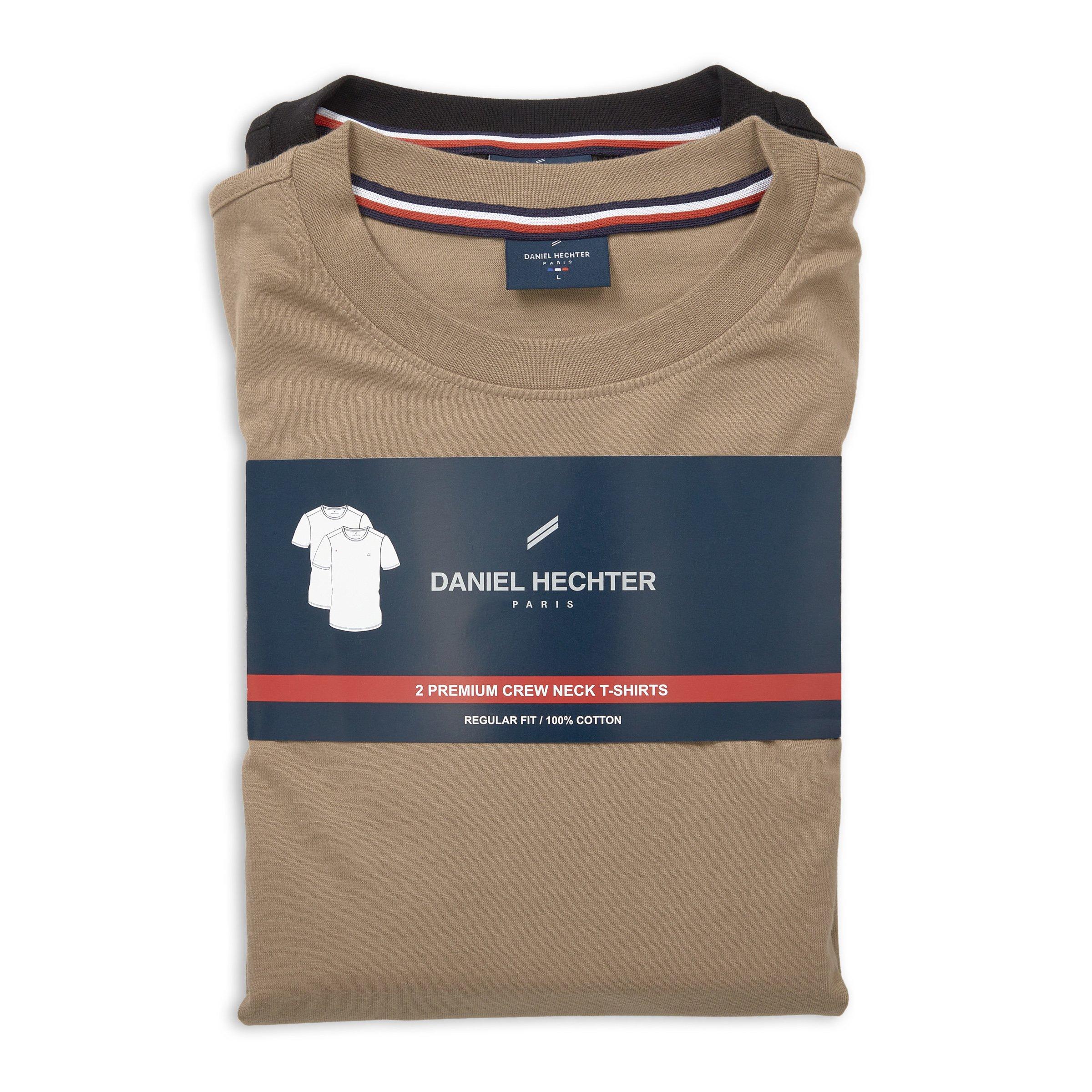 2-pack Beige and Black T-shirts (3151568) | Daniel Hechter