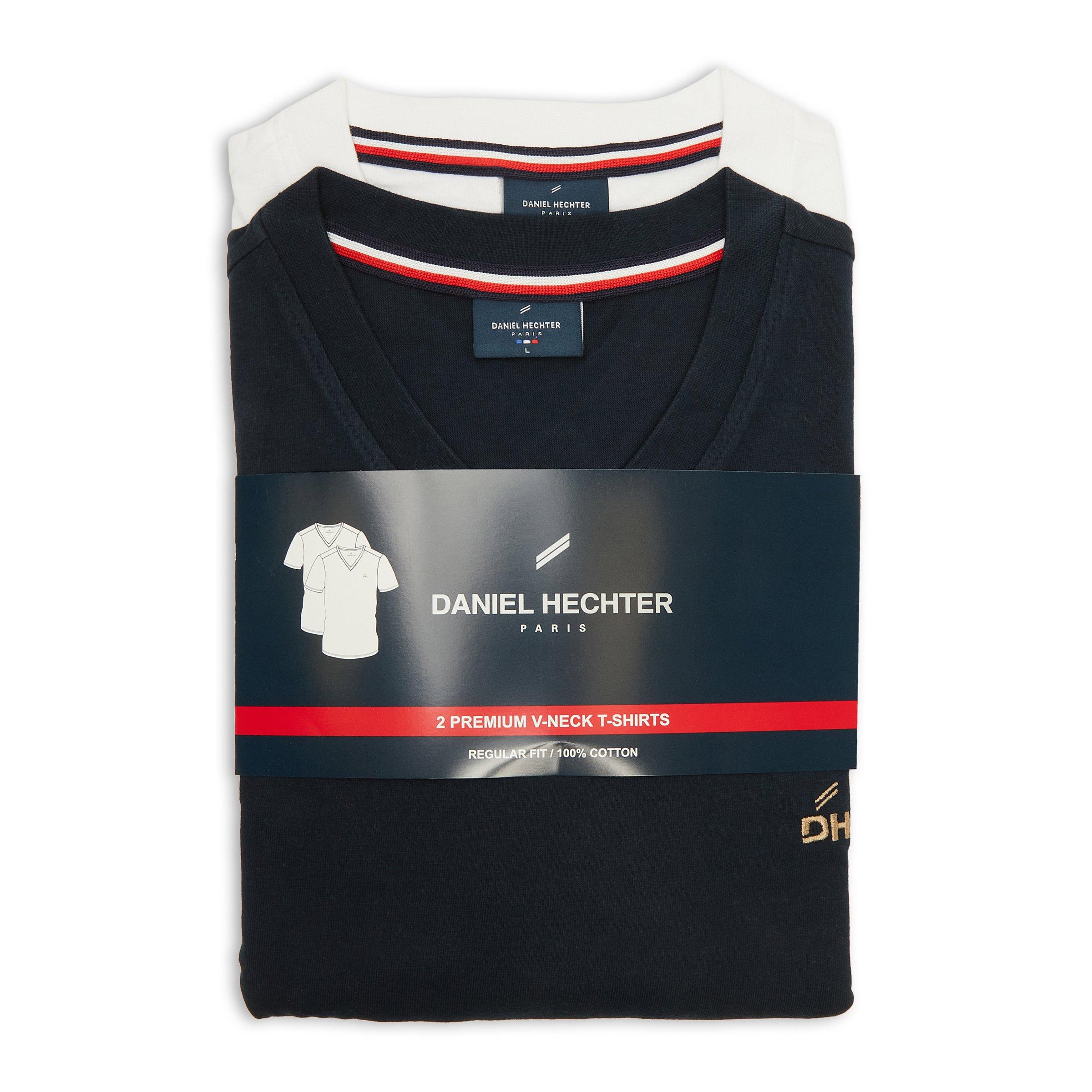 2-pack Navy and White T-shirts (3151575) | Daniel Hechter
