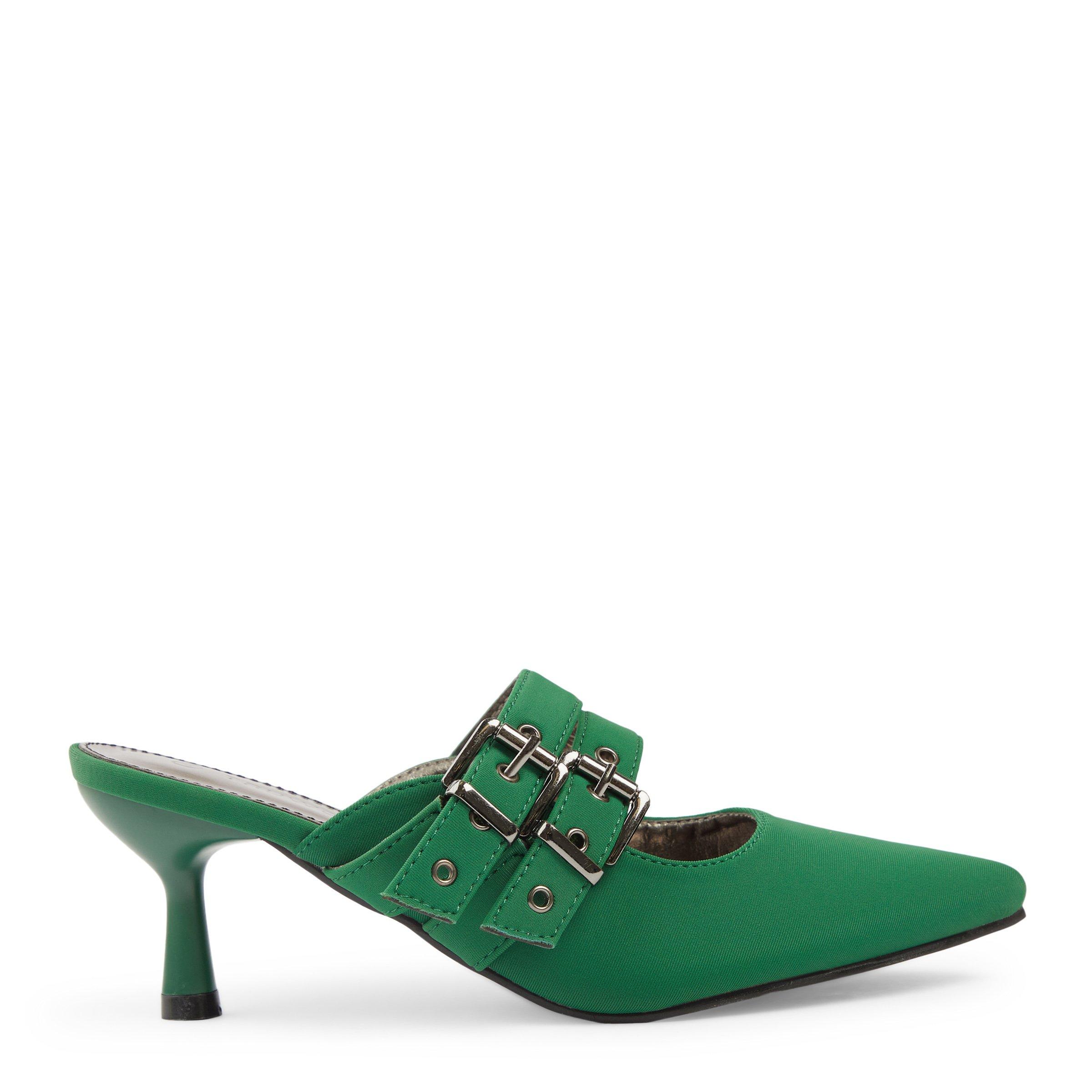 Green Double Strap Heeled Mules (3151585) | Truworths