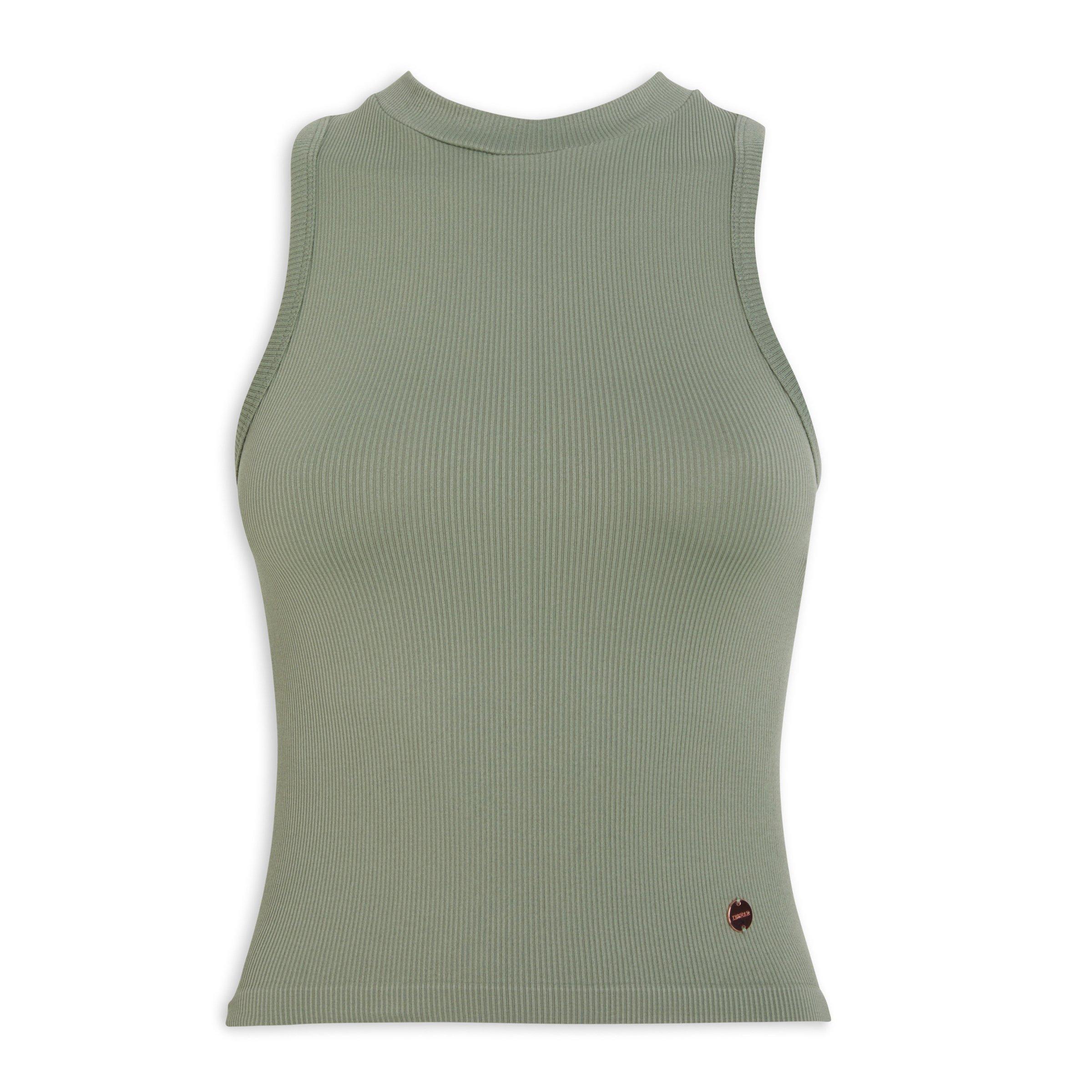 Sage Green Cropped Vest (3152022) | Inwear
