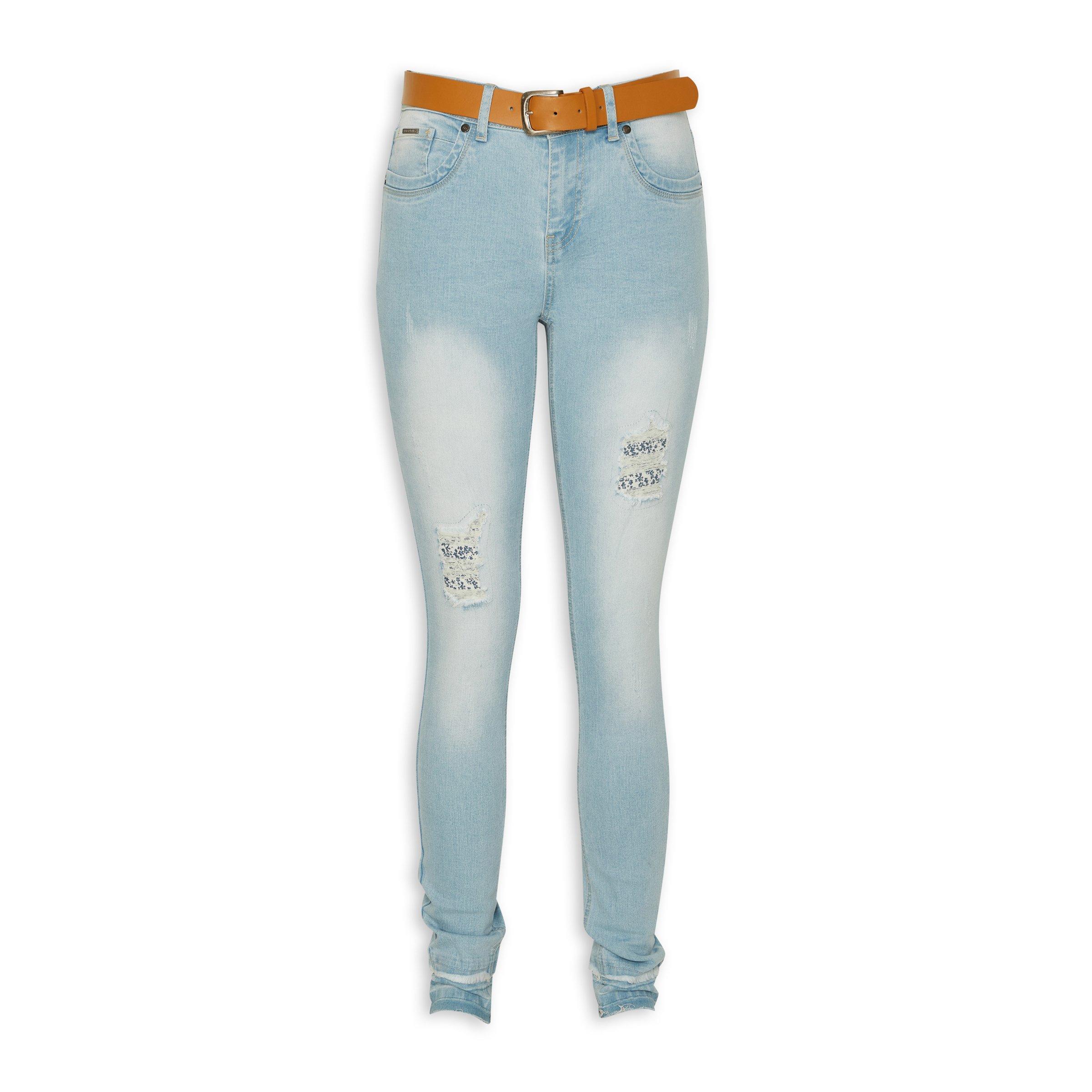 Blue Belted Skinny Jeans (3152099) | Identity