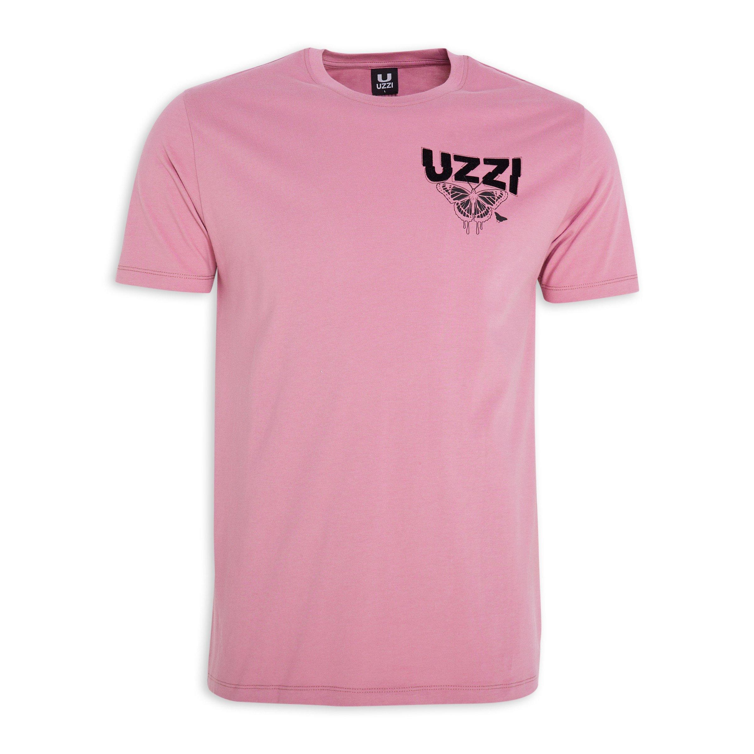 Pink Back Print T-shirt (3152309) | UZZI